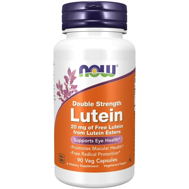 NOW Supplements, Lutein 20 mg with 20 mg of Free Lutein from Lutein ...