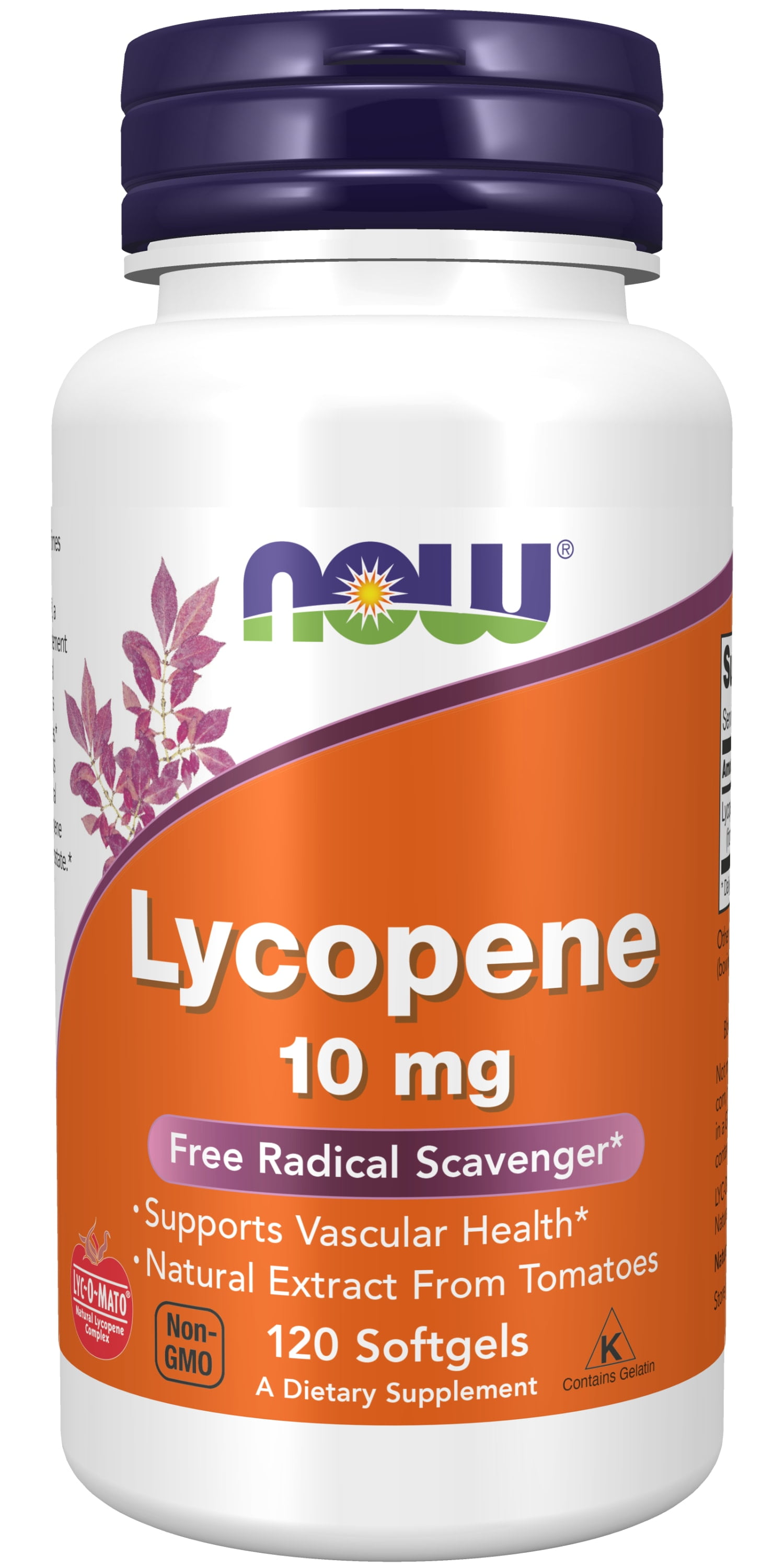 NOW Supplements, Lycopene 10 mg, Blood Pressure Health Capsules ...