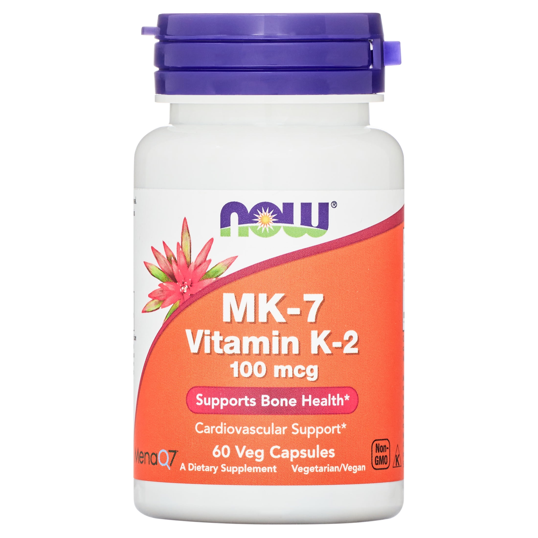 NOW Supplements, MK-7 Vitamin K-2 100 mcg, 60 Veg Capsules ...