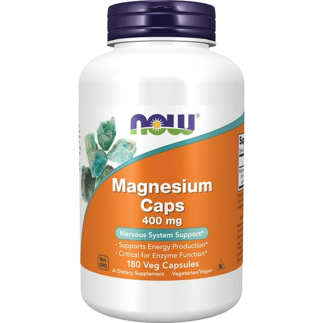 NOW Supplements, Magnesium 400 mg, Enzyme Function*, Nervous System ...