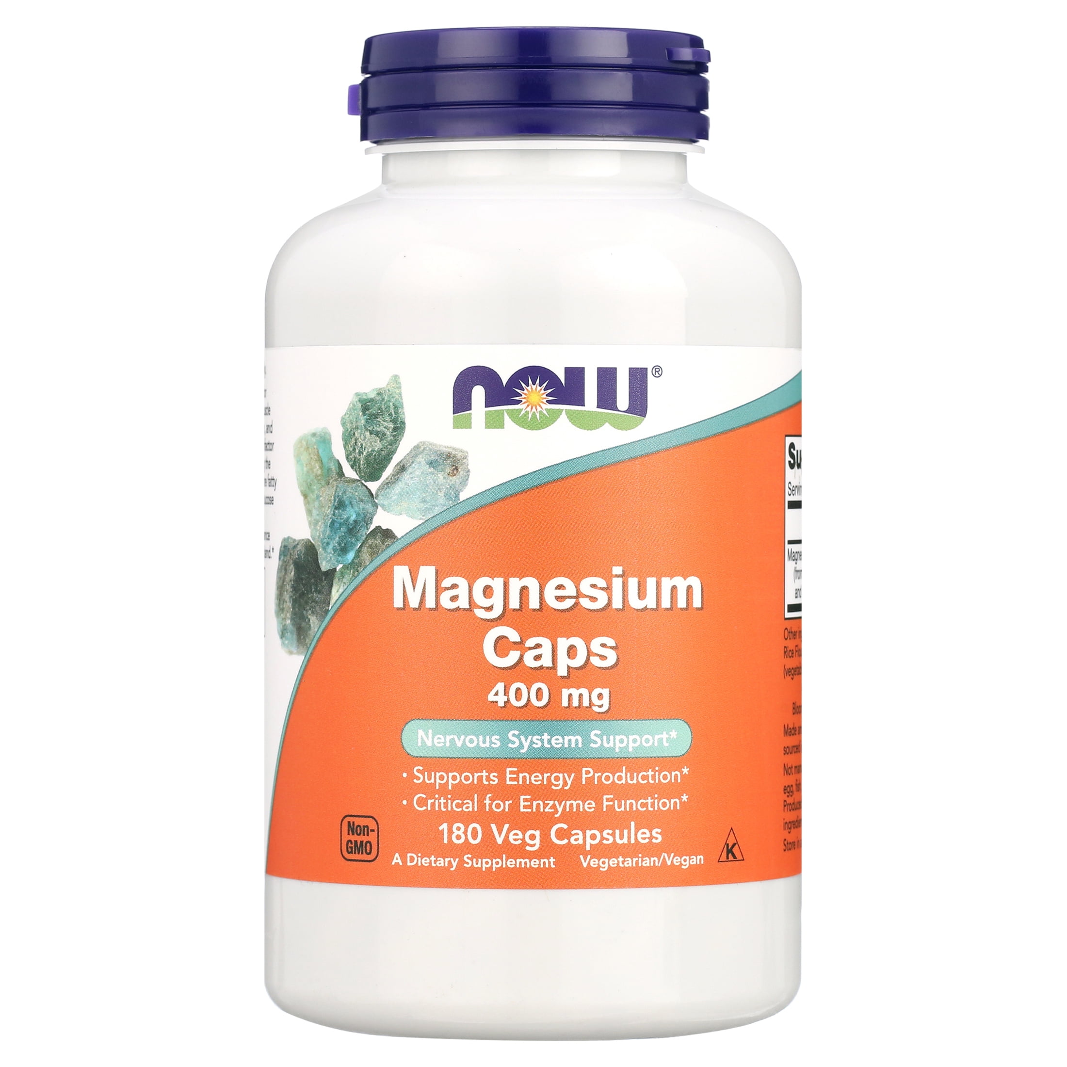 NOW Supplements, Magnesium 400 mg, Enzyme Function*, Nervous System ...