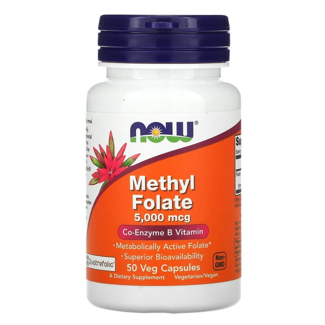 NOW Supplements, Active Methyl Folate 5000 mcg, Superior ...