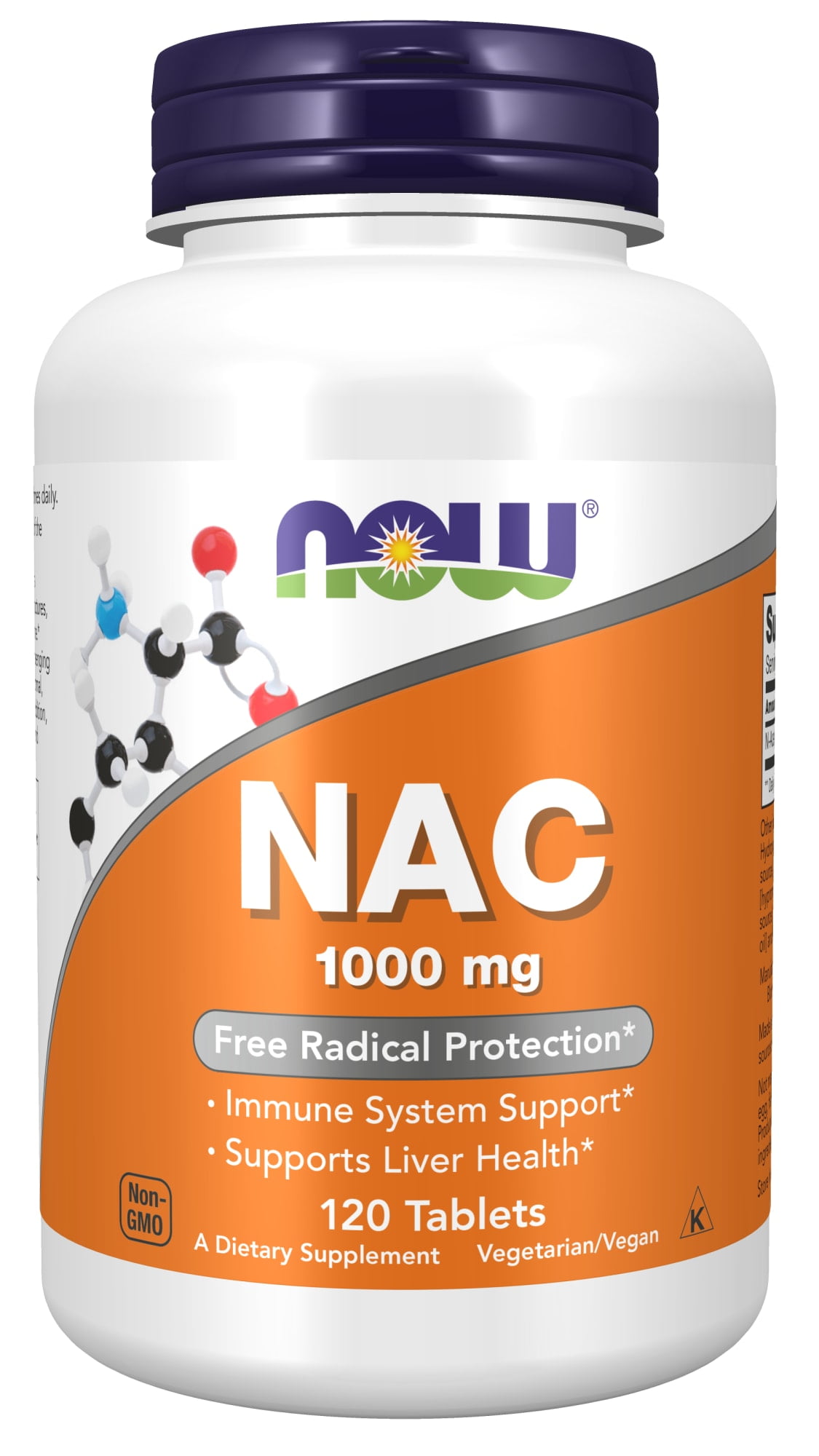 NOW Supplements, NAC (N-Acetyl-Cysteine) 1,000 mg, Free Radical ...