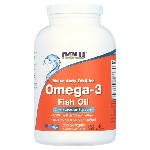 NOW Supplements, Omega-3 180 EPA / 120 DHA, Molecularly Distilled ...