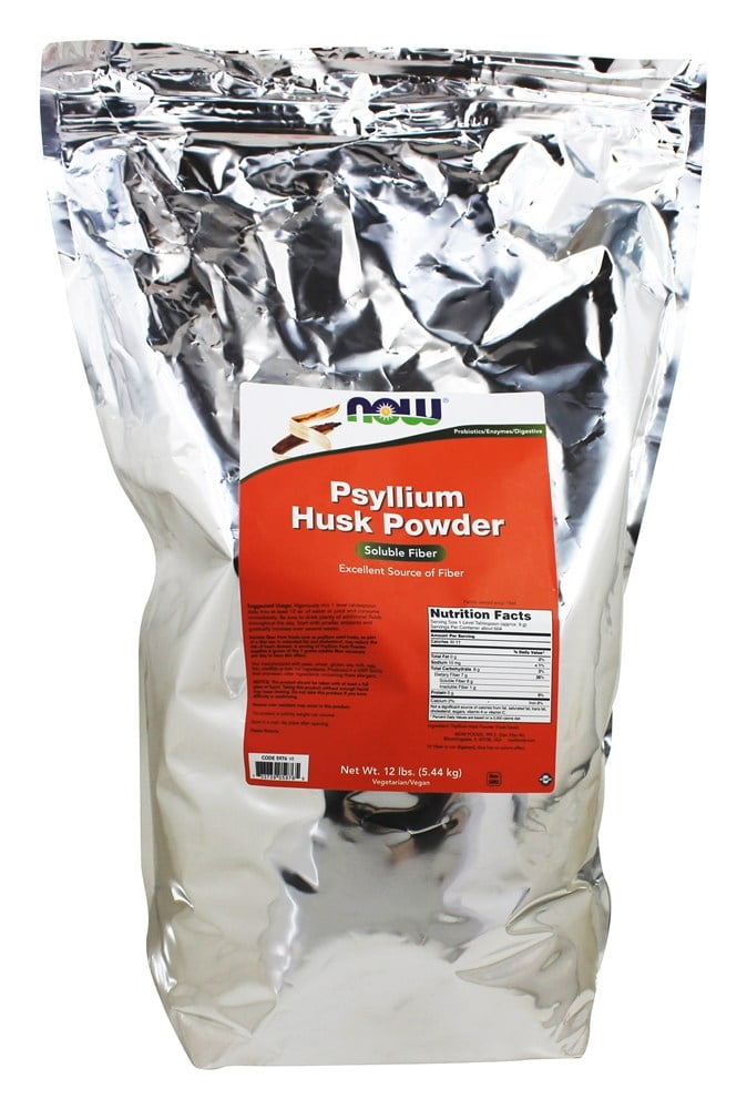 NOW Foods Unflavored Psyllium Husk Powder Dietary Fiber Mega Pack - 12 ...
