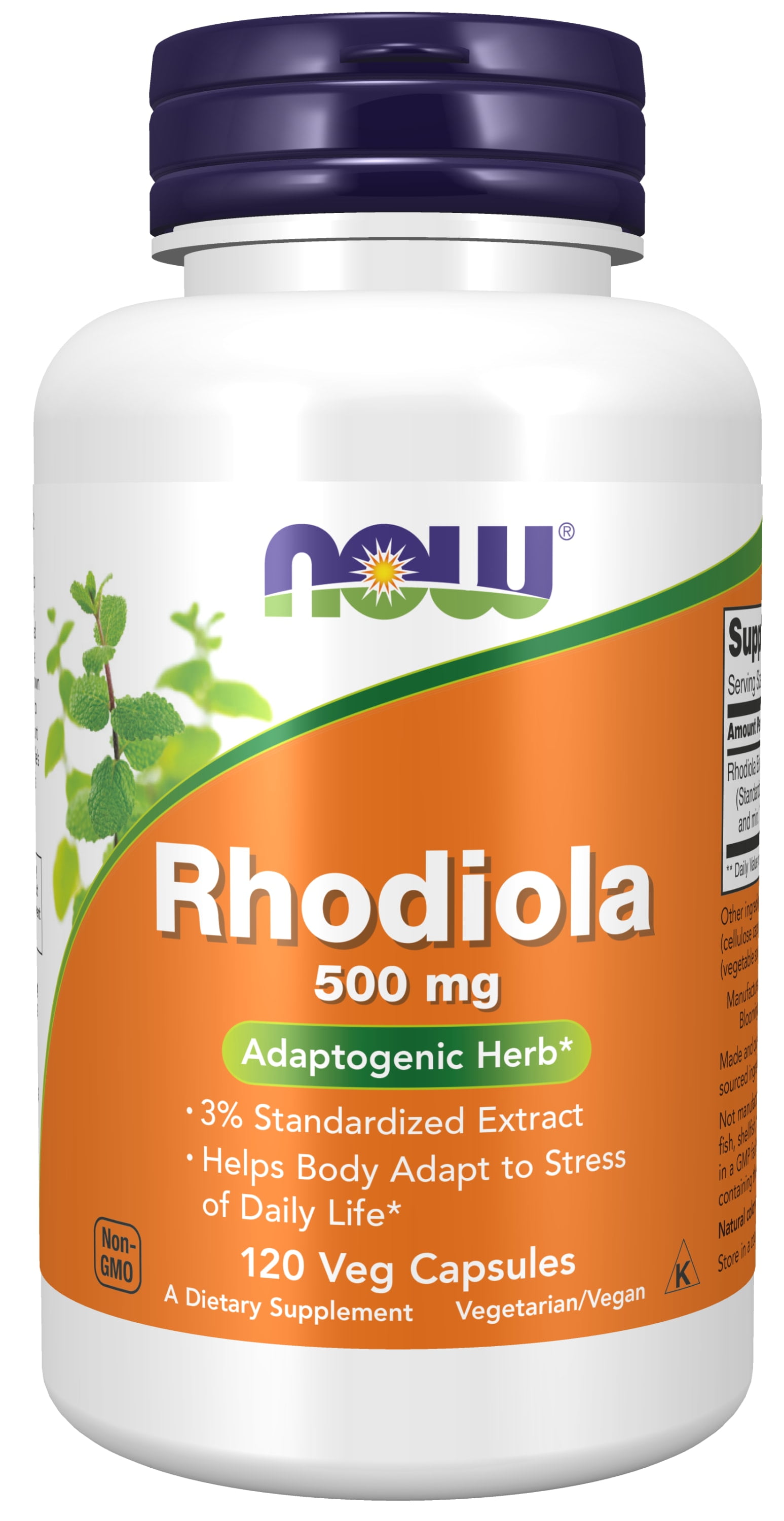 NOW Supplements, Rhodiola 500 mg, Adaptogenic Herb, Supports Body's ...