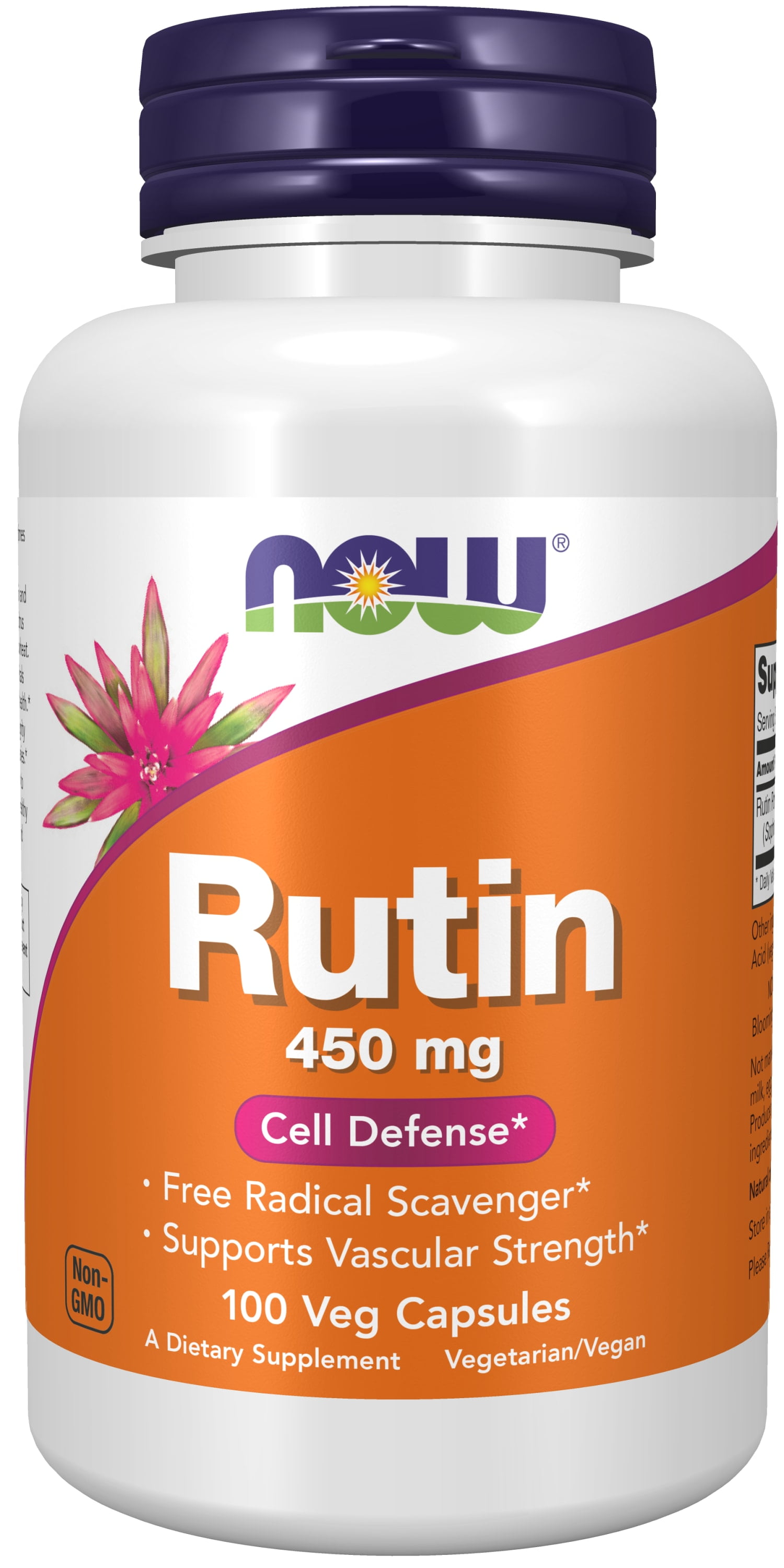 NOW Supplements, Rutin (Sophora japonica) 450 mg, Free Radical ...