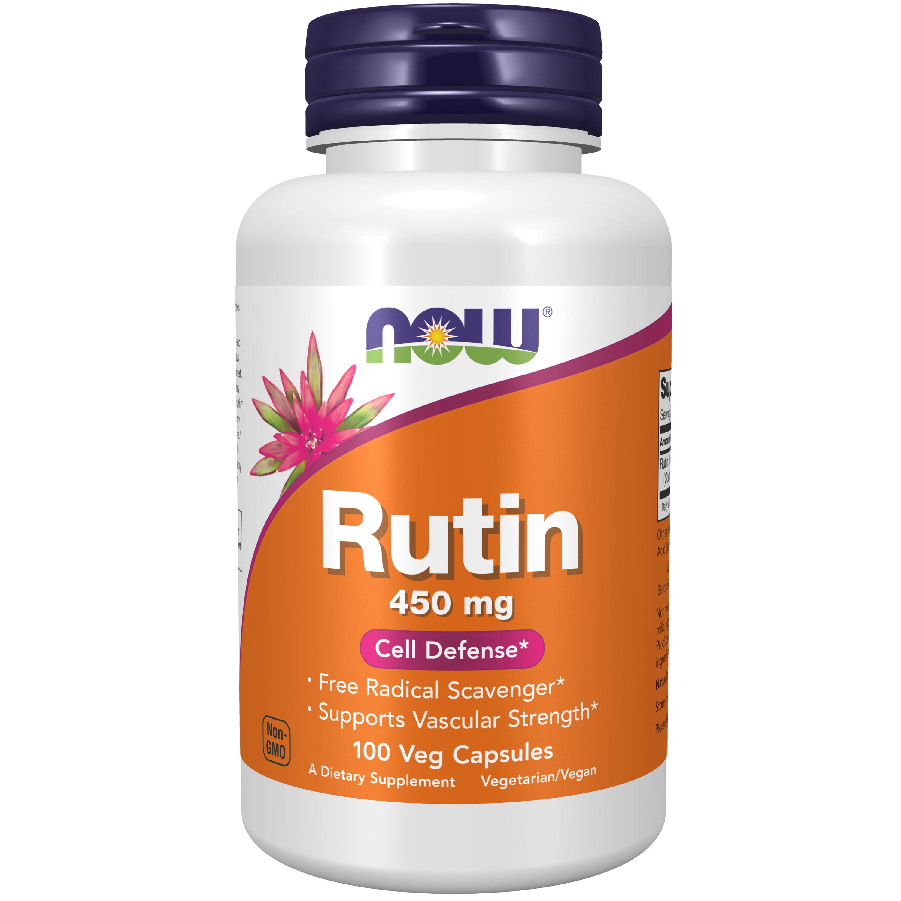 NOW Supplements Rutin 450mg, Health Boost, Free Radical Scavenger ...