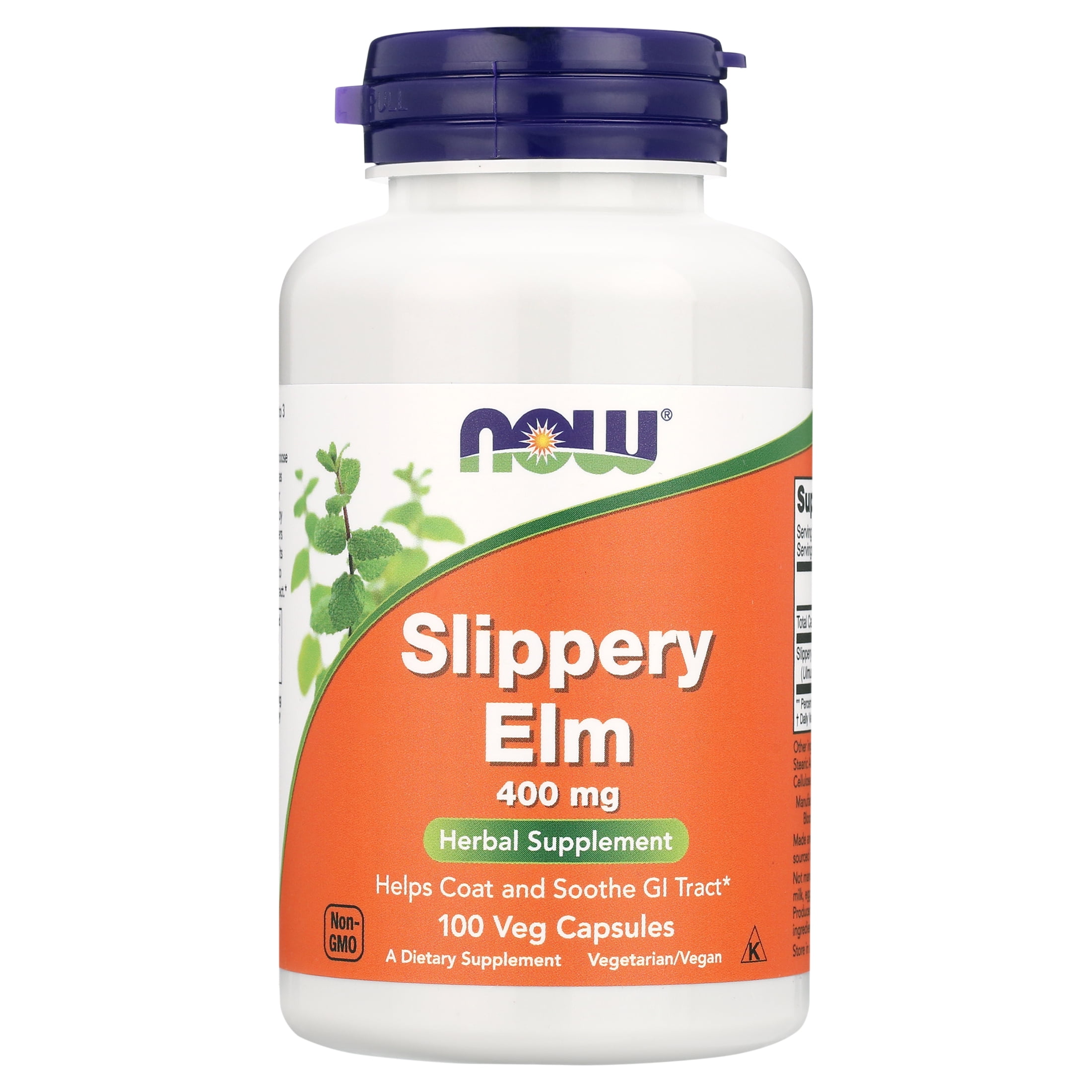 NOW Supplements, Slippery Elm (Ulmus rubra) 400 mg, Herbal Supplement ...