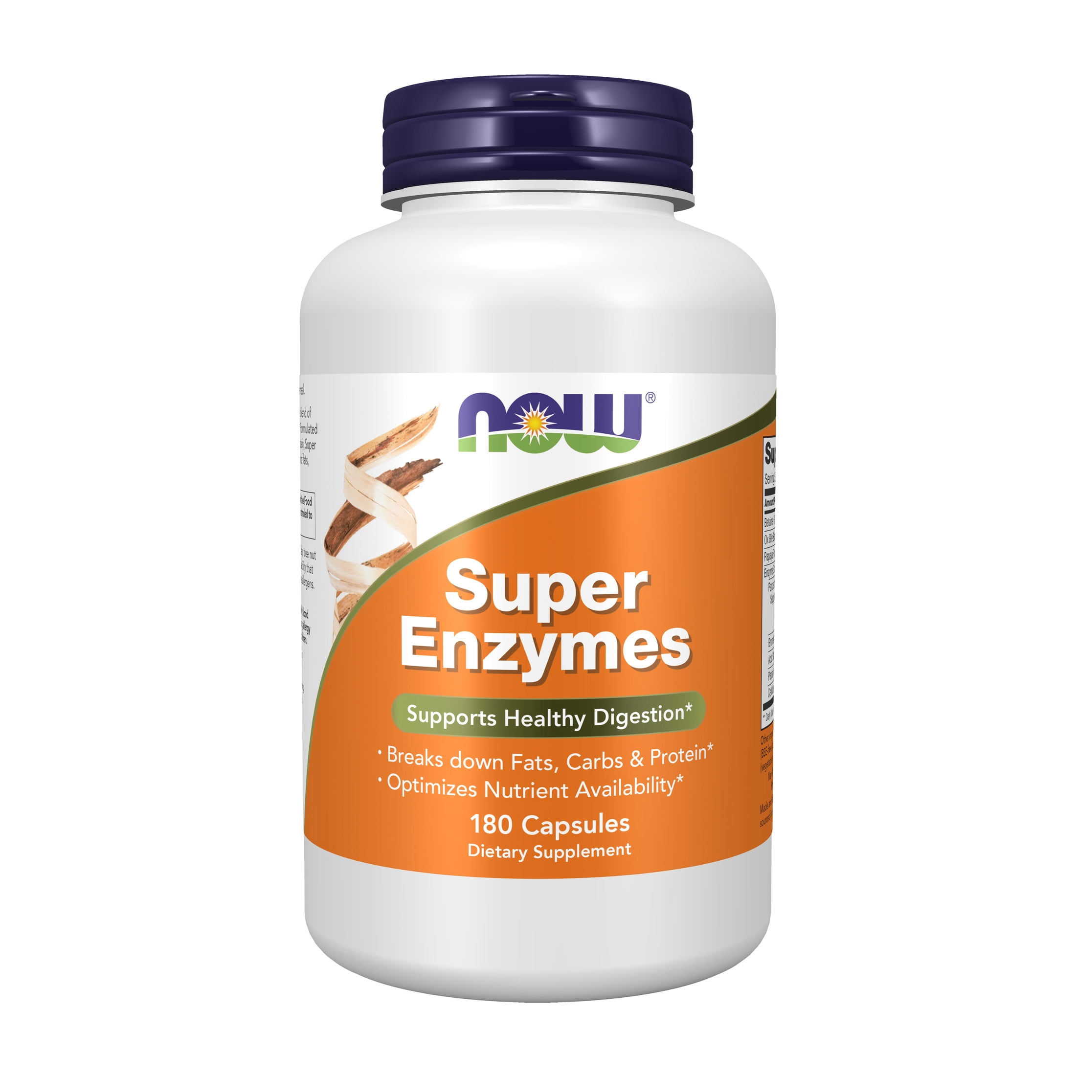 NOW Supplements Super Enzymes 180 Capsules Supports Healthy Digestion ...