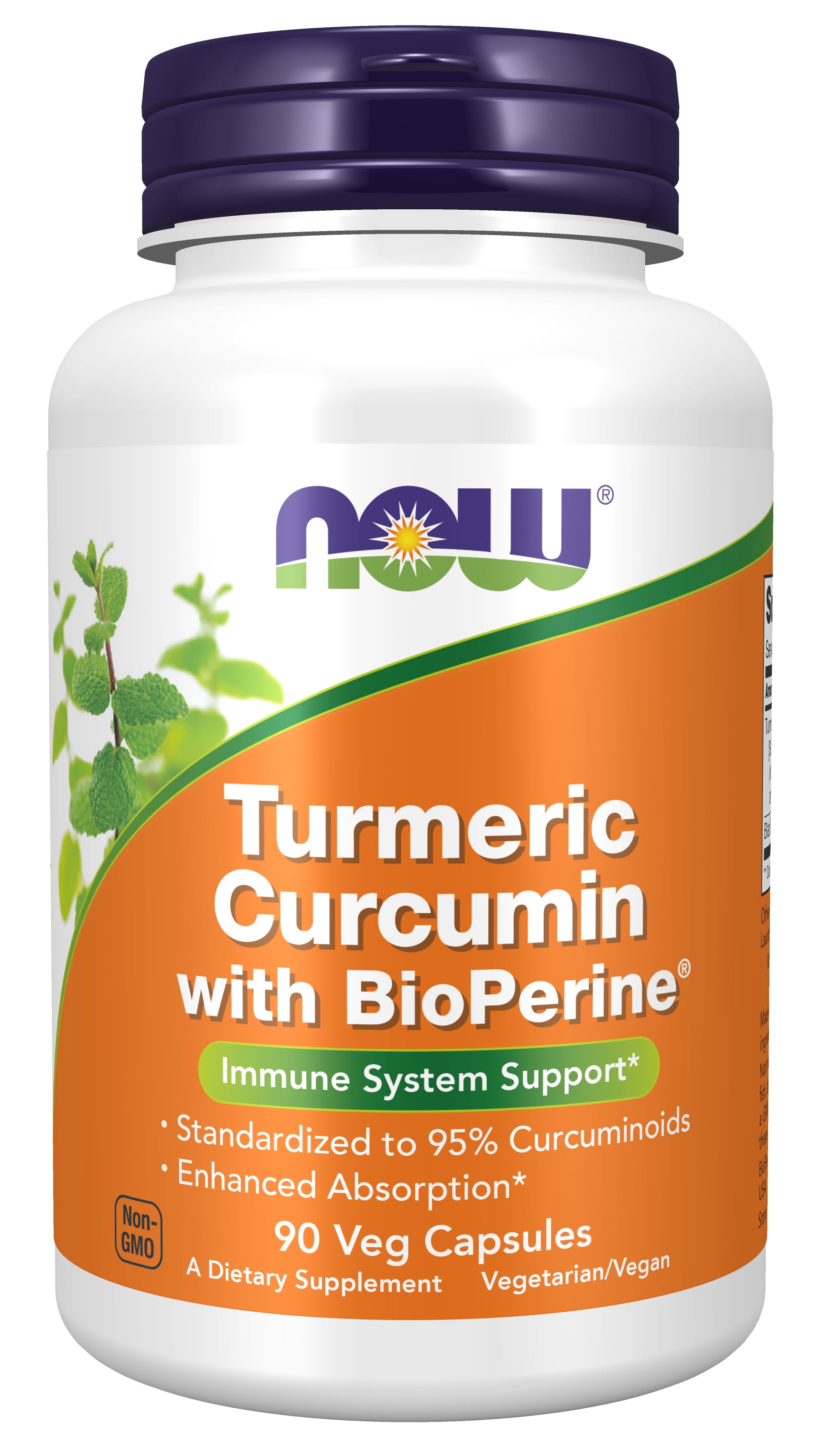 NOW Turmeric Curcumin Supplement, Enhanced Absorption with BioPerine ...
