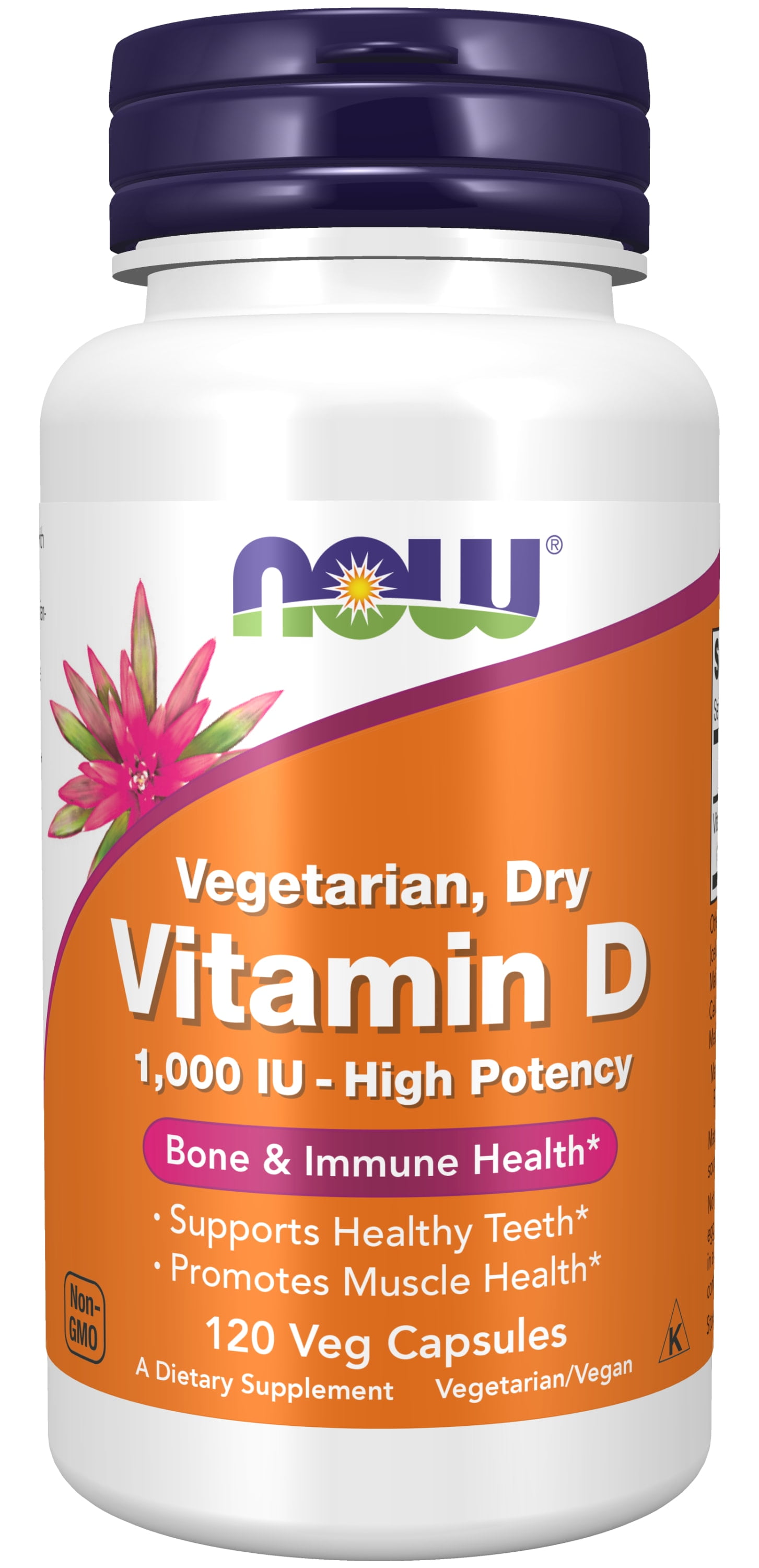 NOW Supplements, Vitamin D 1,000 IU Dry, High Potency, Strong Bones ...