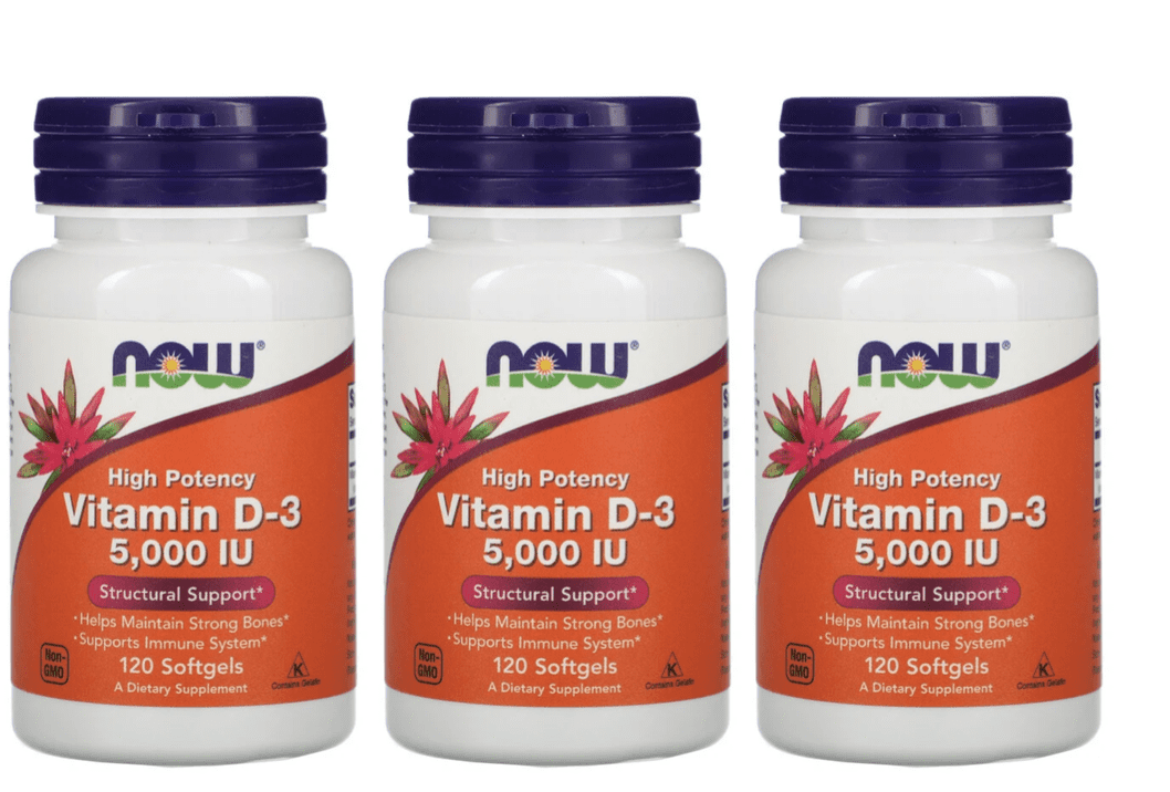 NOW Supplements, Vitamin D-3 5,000 IU, High Potency, Structural Support ...