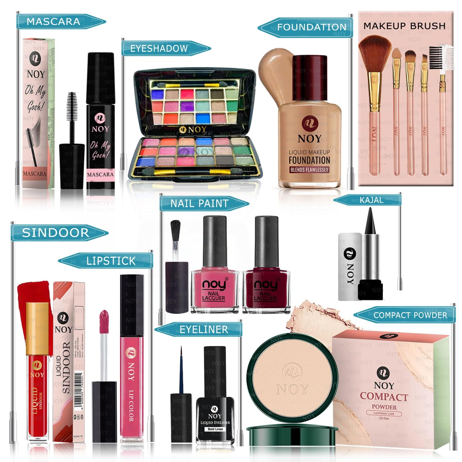 NOY Makeup Combo Serenade Melodic Beauty Achieved In Perfect Pairing Pack Of15 YN206 - Walmart.com