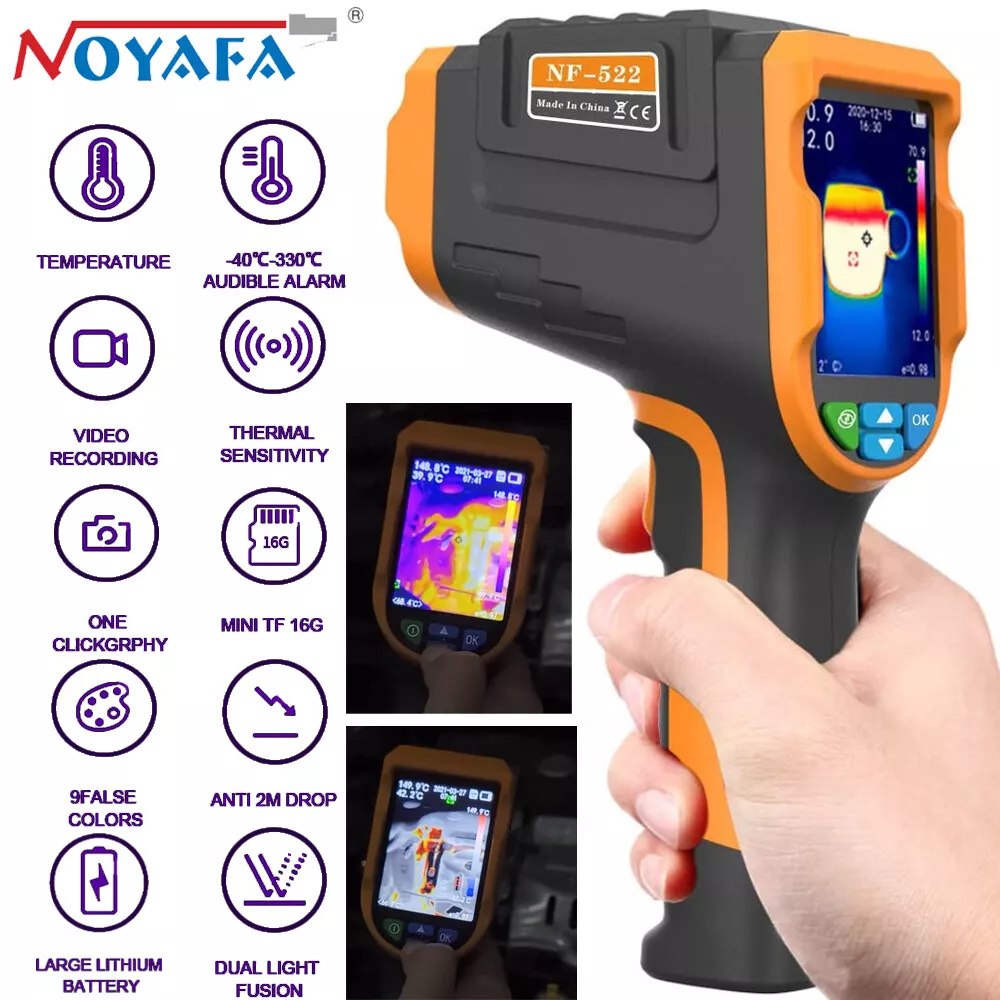 NOYAFA 2.8inch LCD Handheld NF-522 Infrared Thermal Imager Temperature ...
