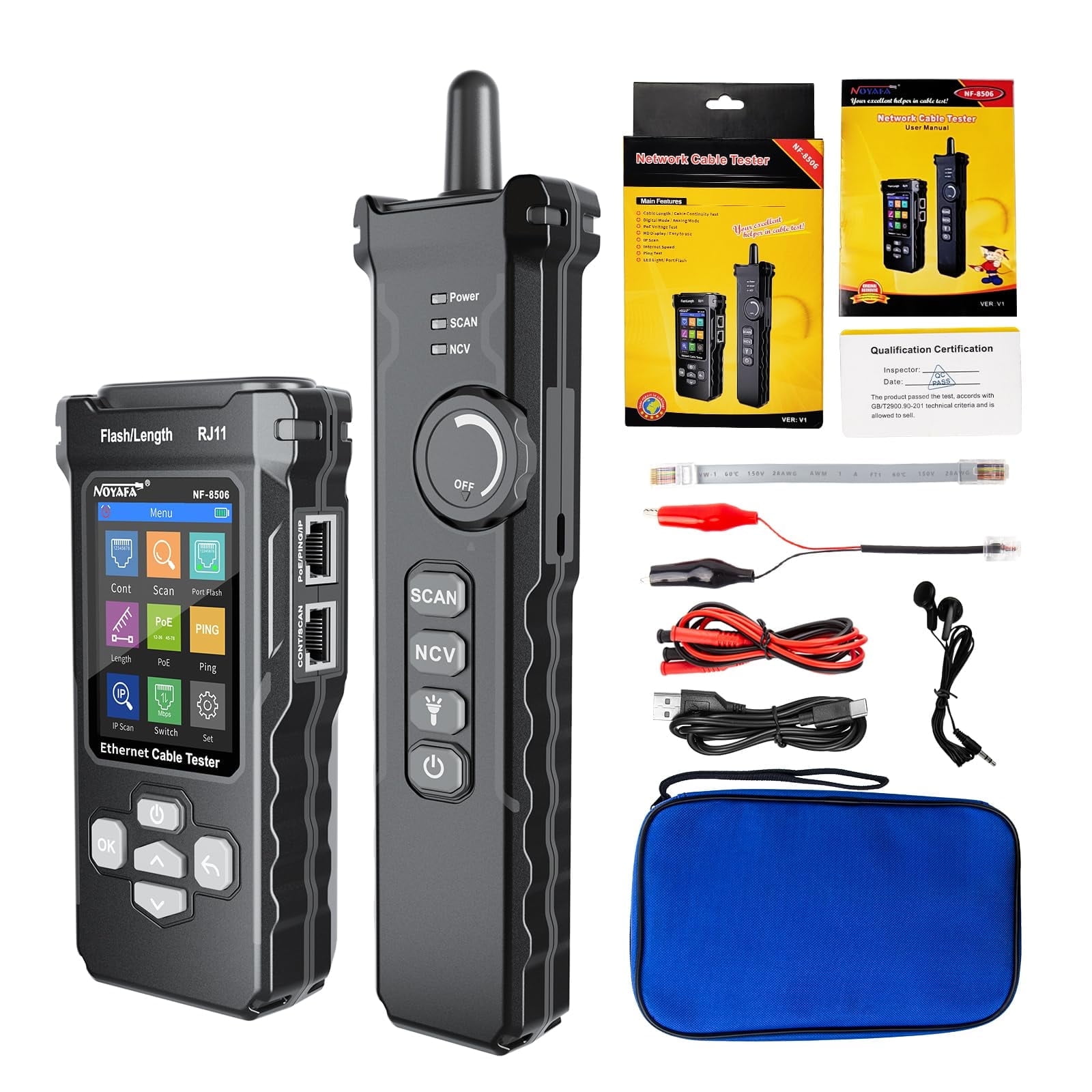 Ethernet Cable Tester with IP Scanning, PING & Switch Rate Testing ...