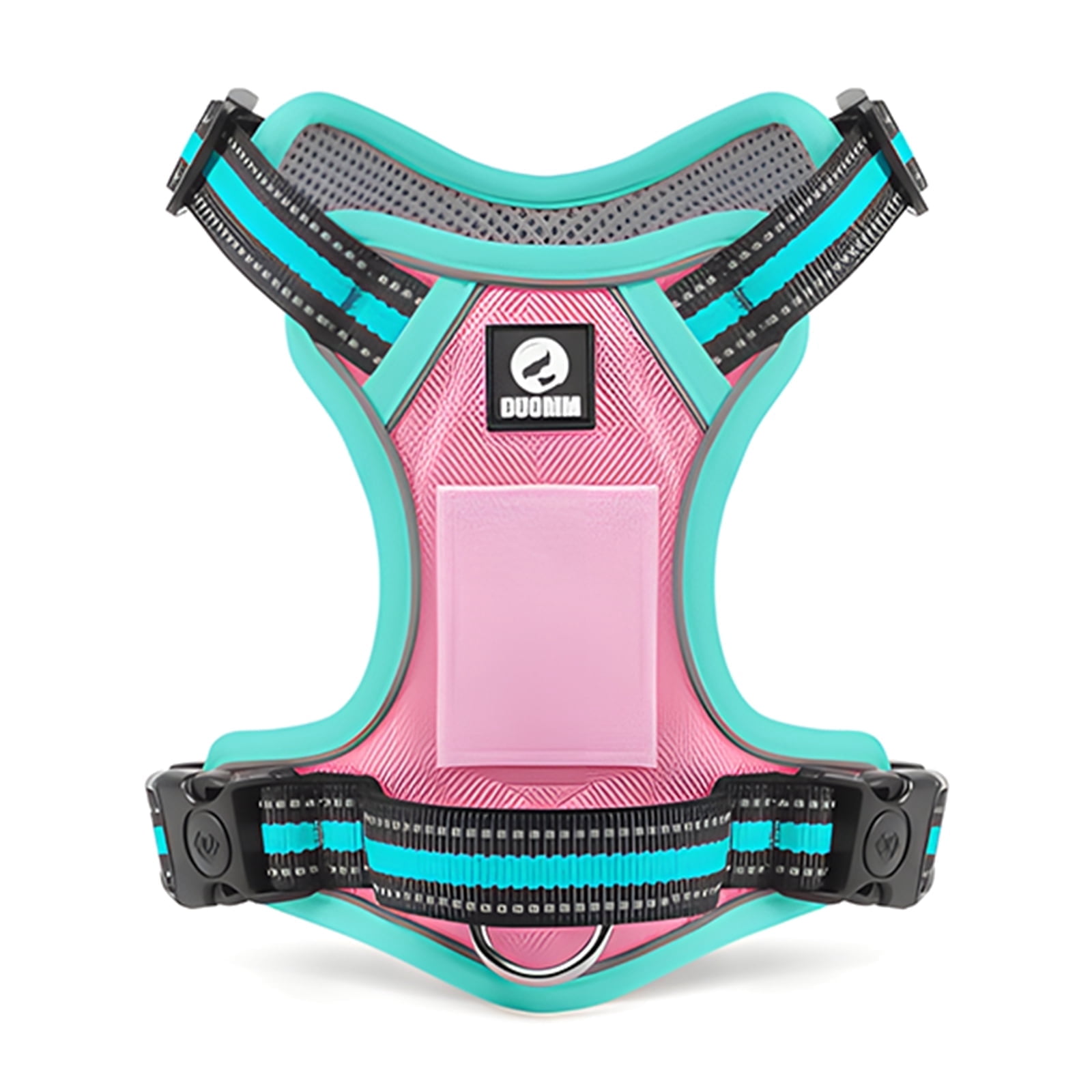 NOYAFA No Pull Dog Harness, 2 Leash Attachments Reflective Dog Vest ...