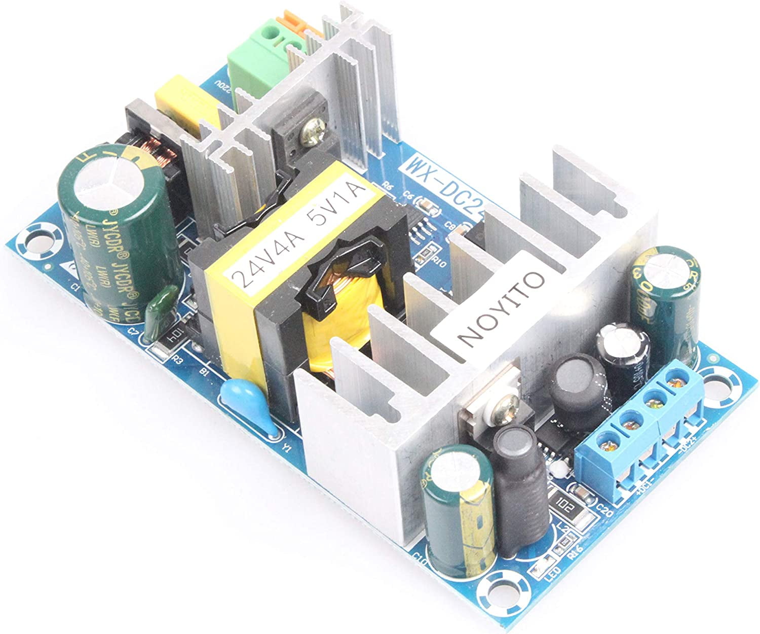 NOYITO AC to DC Isolated Power Supply Module DC 24V 4A 5V 1A Dual ...