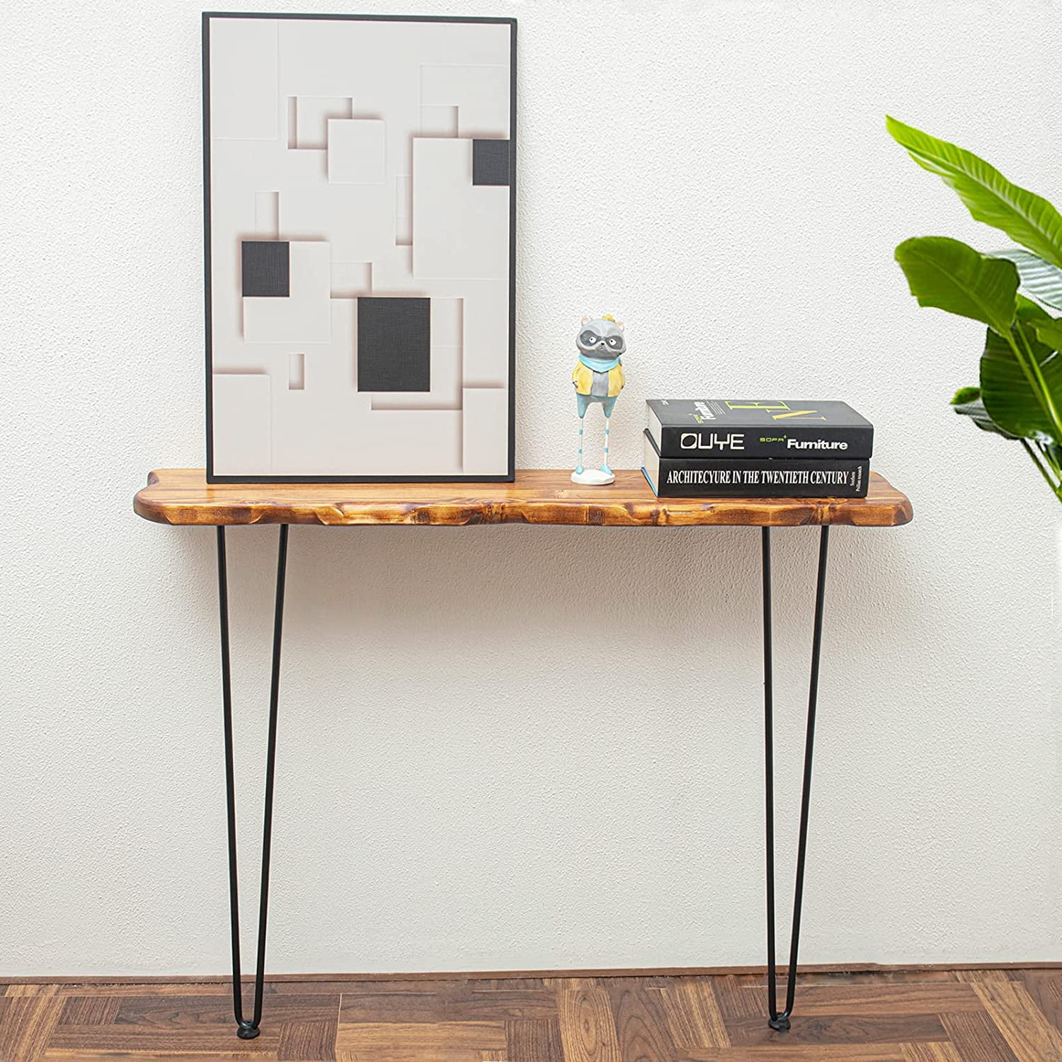 NOZE Wall-Mounted Side Console Sofa Table Natural Wood Table for ...