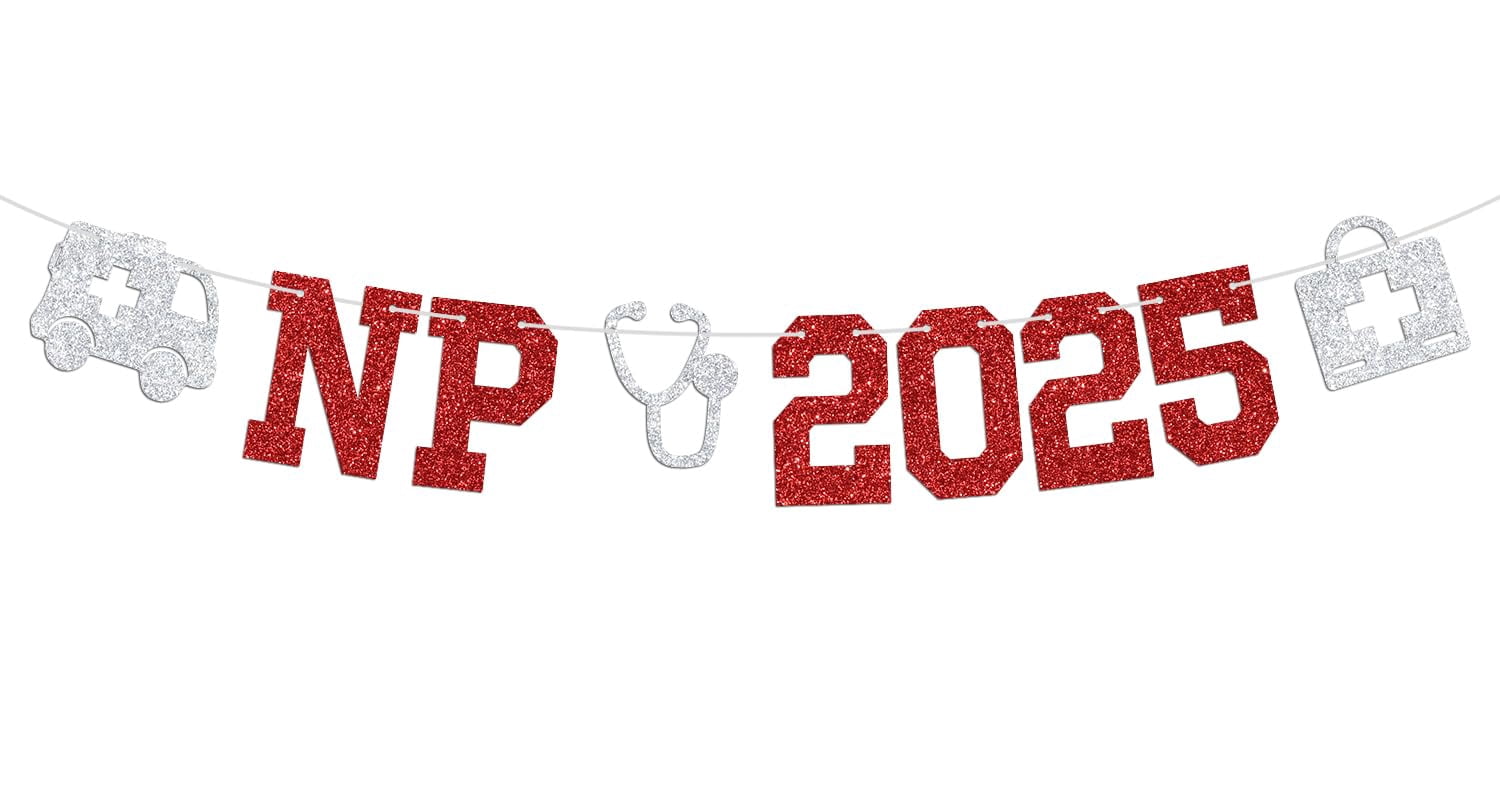 NP 2025 Banner - Nurse Grad BSN/RN/LPN Nursing School Survivor Sign ...