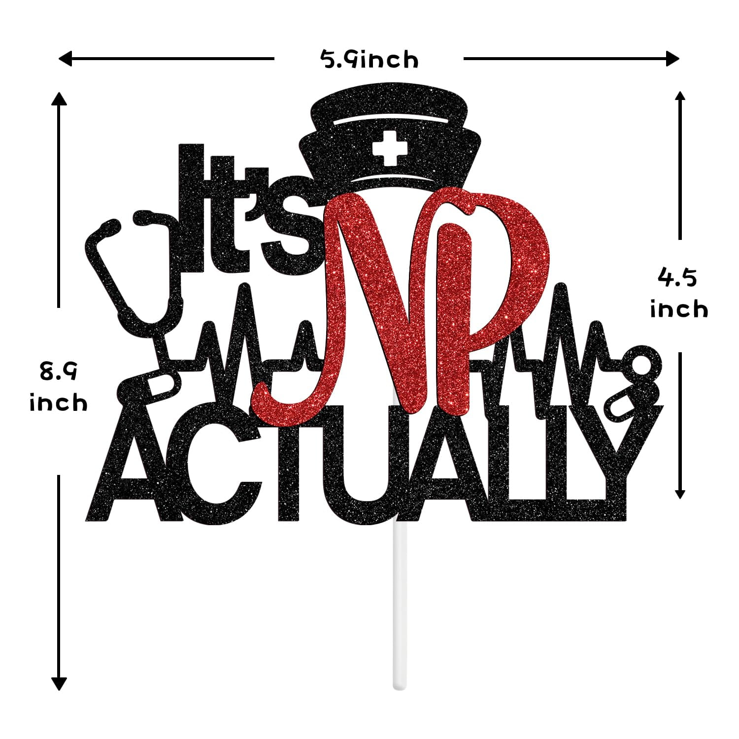 It's NP Actually AJH3 Cake Topper, Congrats Nurse, Future Nurse ...