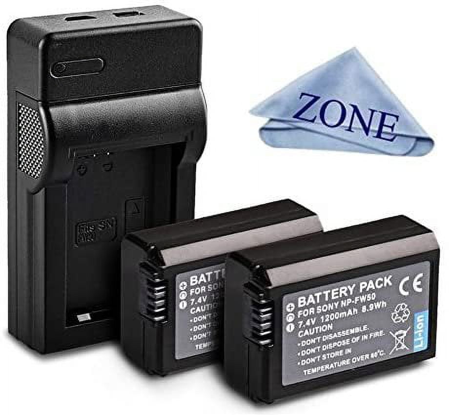 NP-FW50 Replacement 2 Batteries & Charger for Sony DSC-RX10 IV, DSC ...