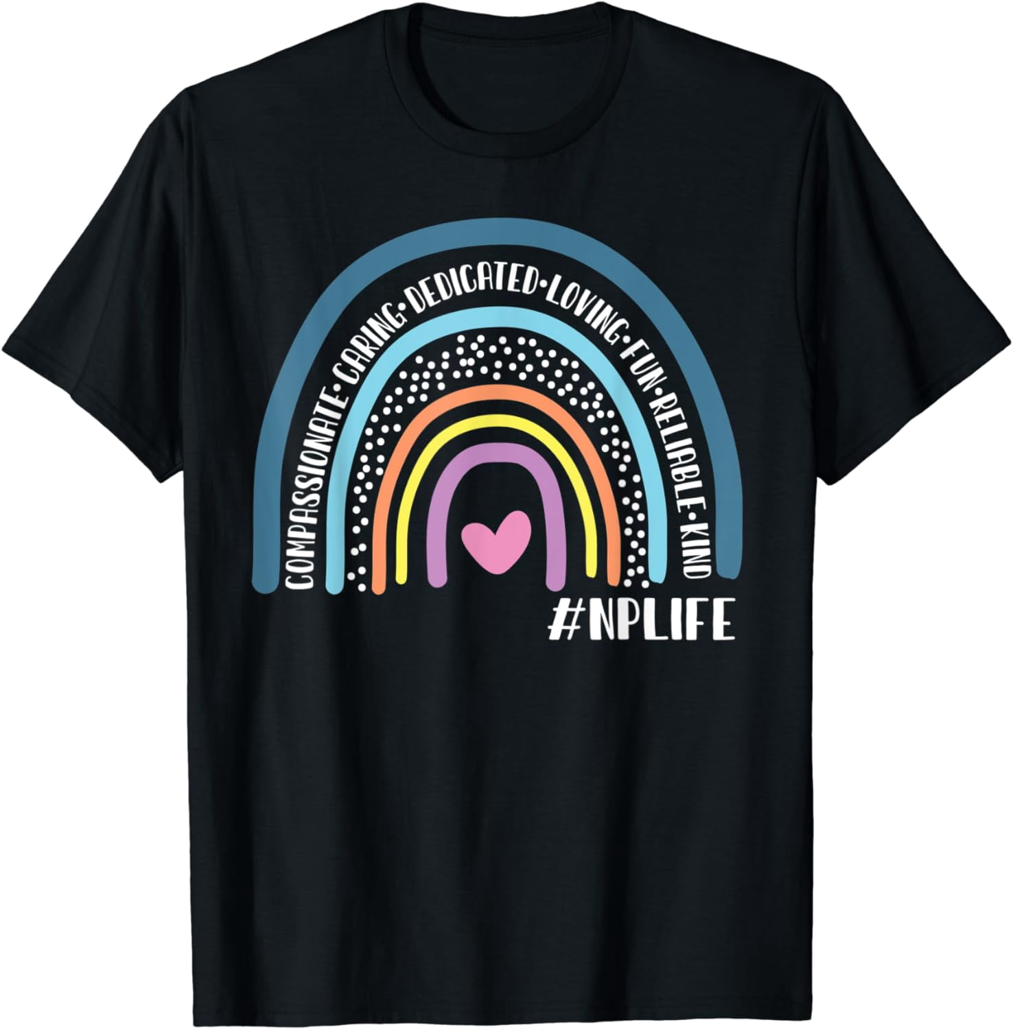 NP Nurse Practitioner Cute Rainbow T-Shirt - Walmart.com