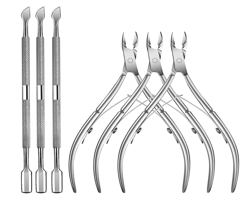 NPAH 6 Packs Cuticle Trimmer with Pusher Professional Stainless Steel ...