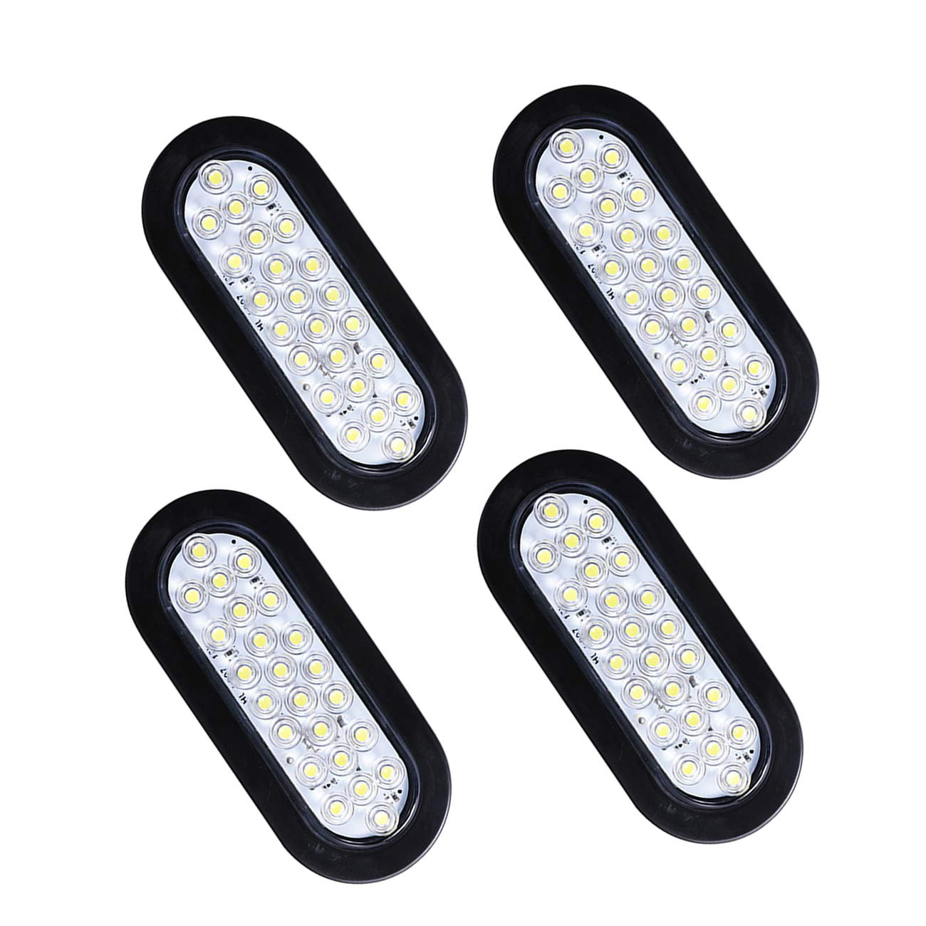 NPAUTO 6" Oval LED MMF7 Trailer Lights 24 White LED Reverse Backup ...