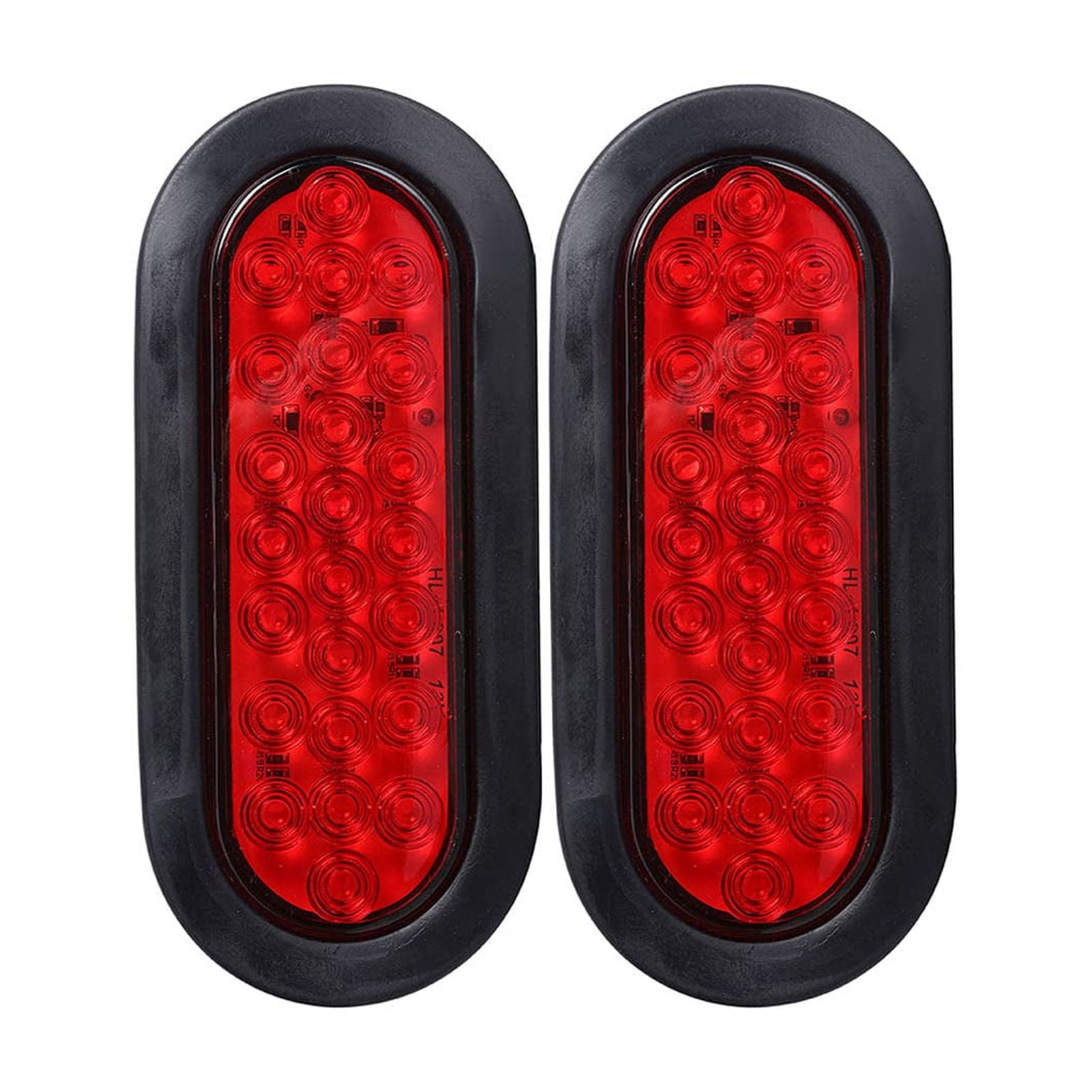 NPAUTO 6" Oval Trailer SSF20 Tail Lights 24 Red LED Stop Turn Brake ...