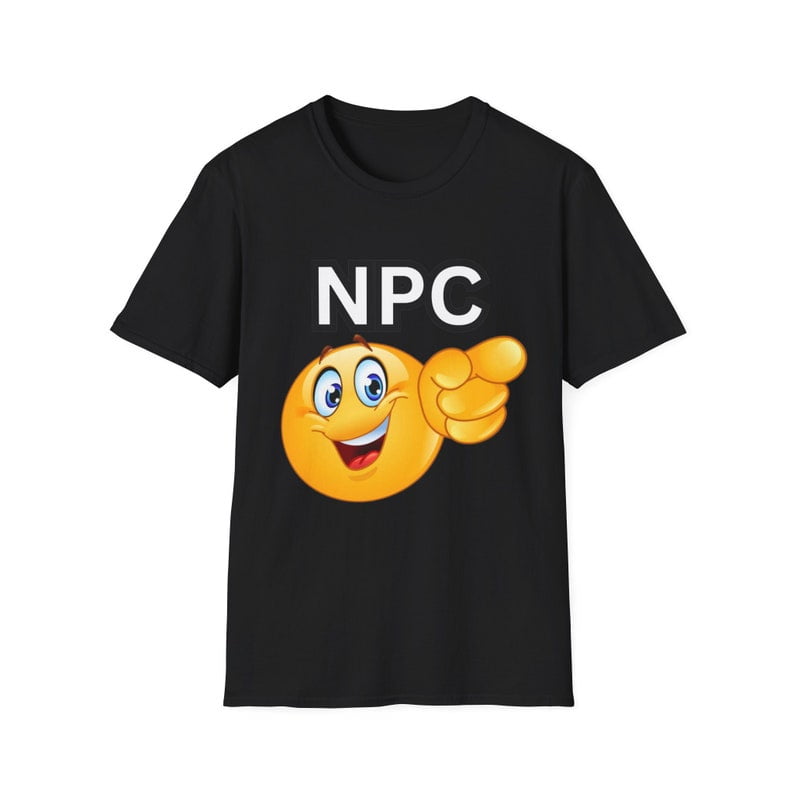 NPC | Pointing Emoji | Emoji Meme Shirt | Unisex Tee - Walmart.com