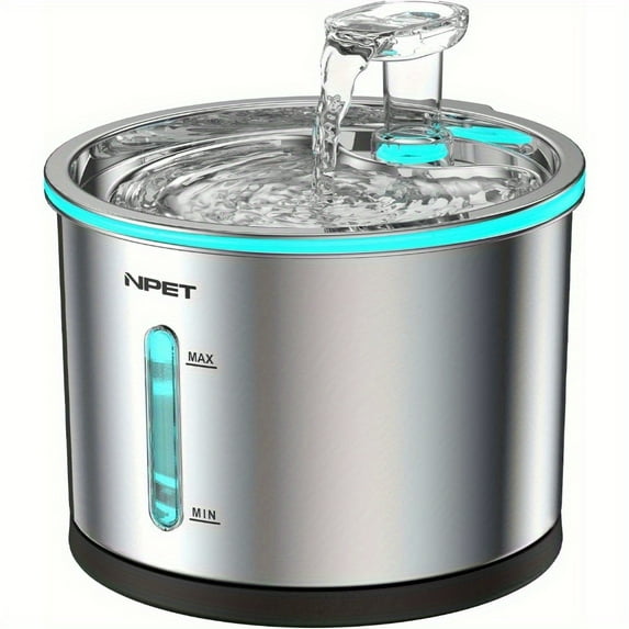 NPET WF210 Cat Water Fountain Stainless Steel, 50oz/1.5L Dishwasher ...