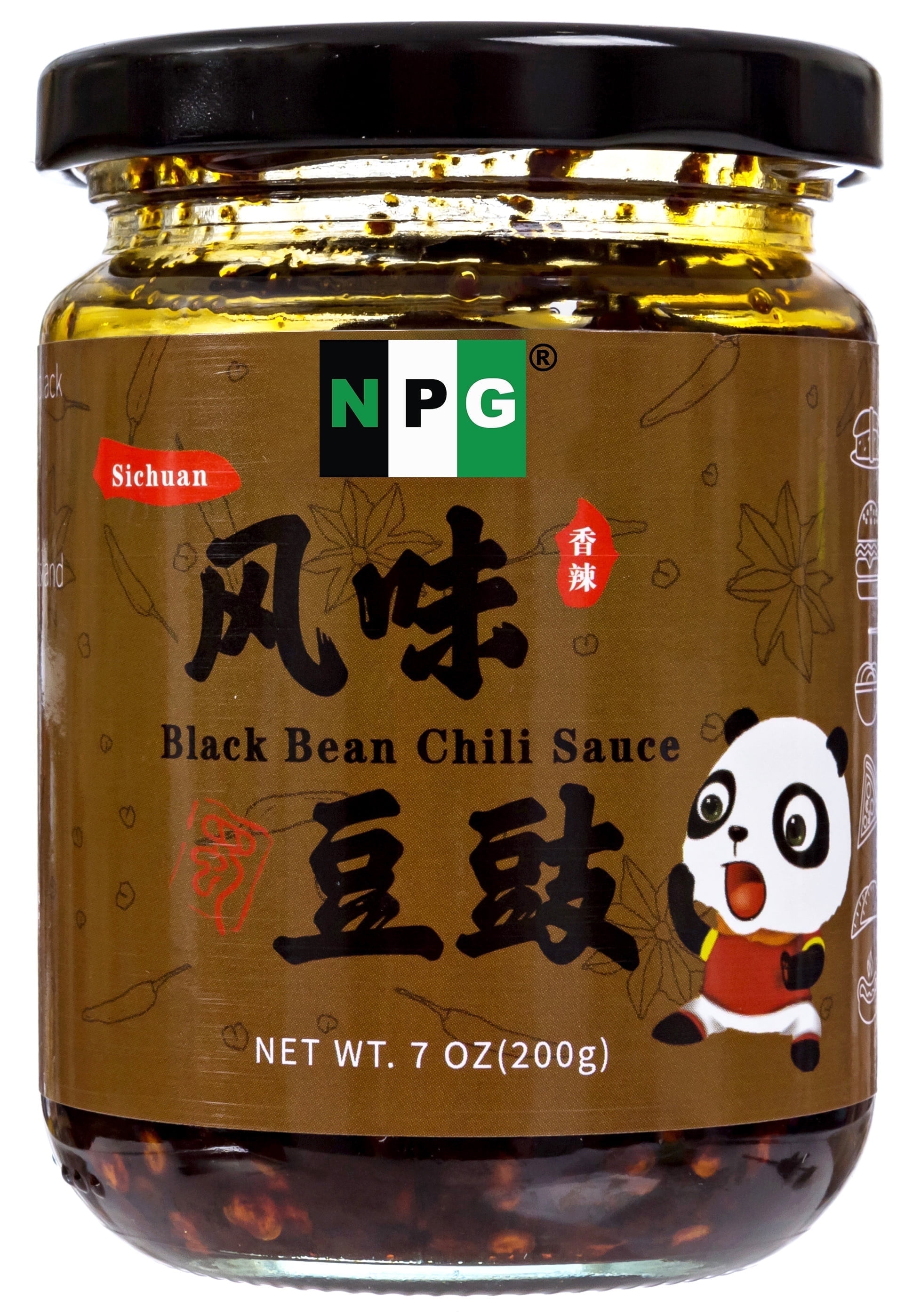 NPG Authentic Sichuan Black Bean Chili Sauce, Medium Hot, Spicy, 7oz Pack - Walmart.com