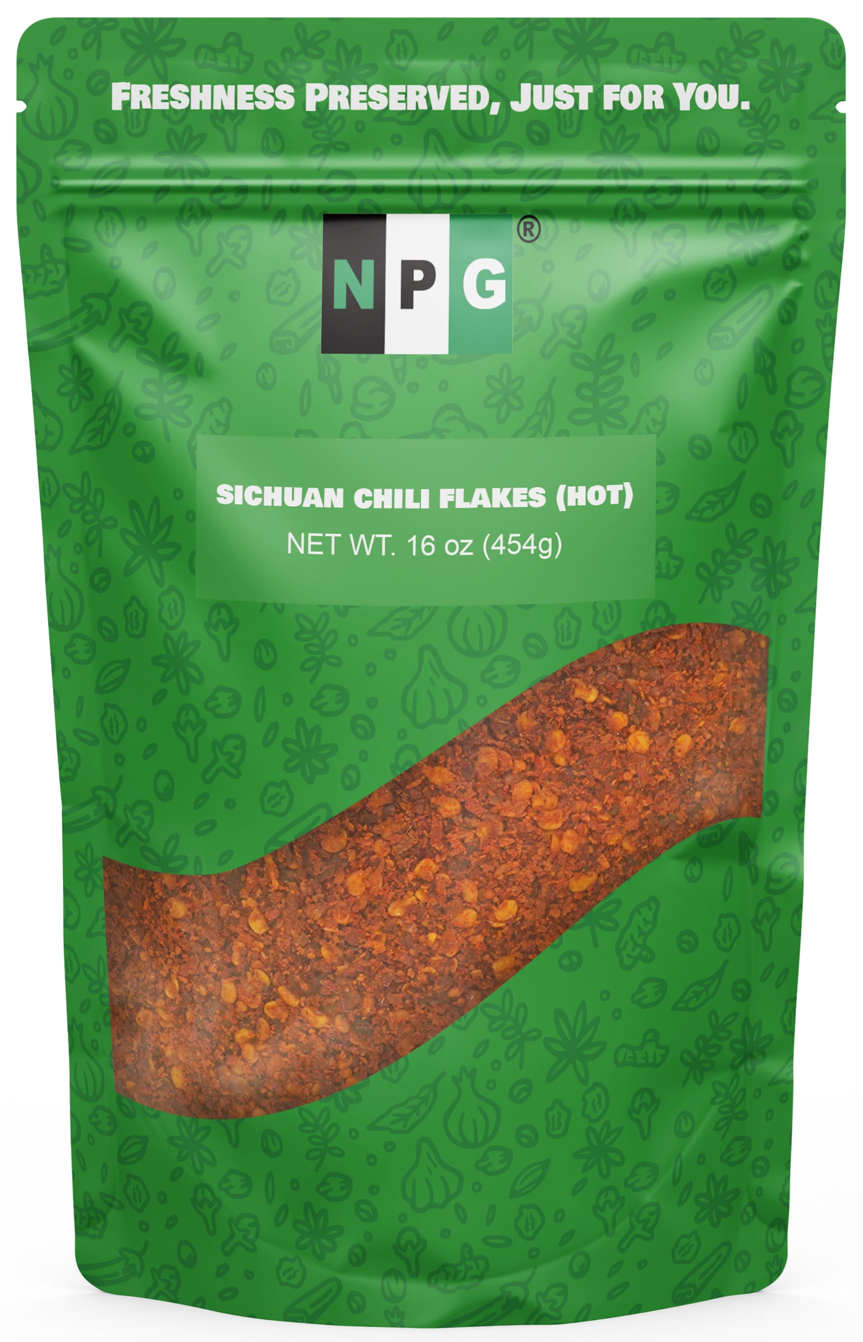 NPG Authentic Sichuan Chili Flakes 16 Ounces, Hot, Szechuan Crushed Red Pepper Flakes Bulk ...