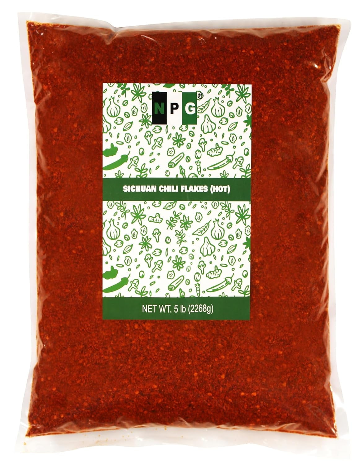 NPG Authentic Sichuan Chili Flakes 5 LB Bulk, Extra Hot, Szechuan ...