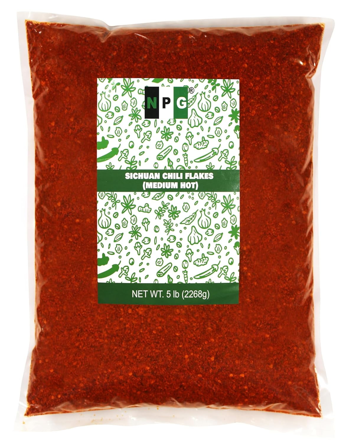 NPG Authentic Sichuan Chili Flakes 5 LB Bulk, Medium Hot, Szechuan ...