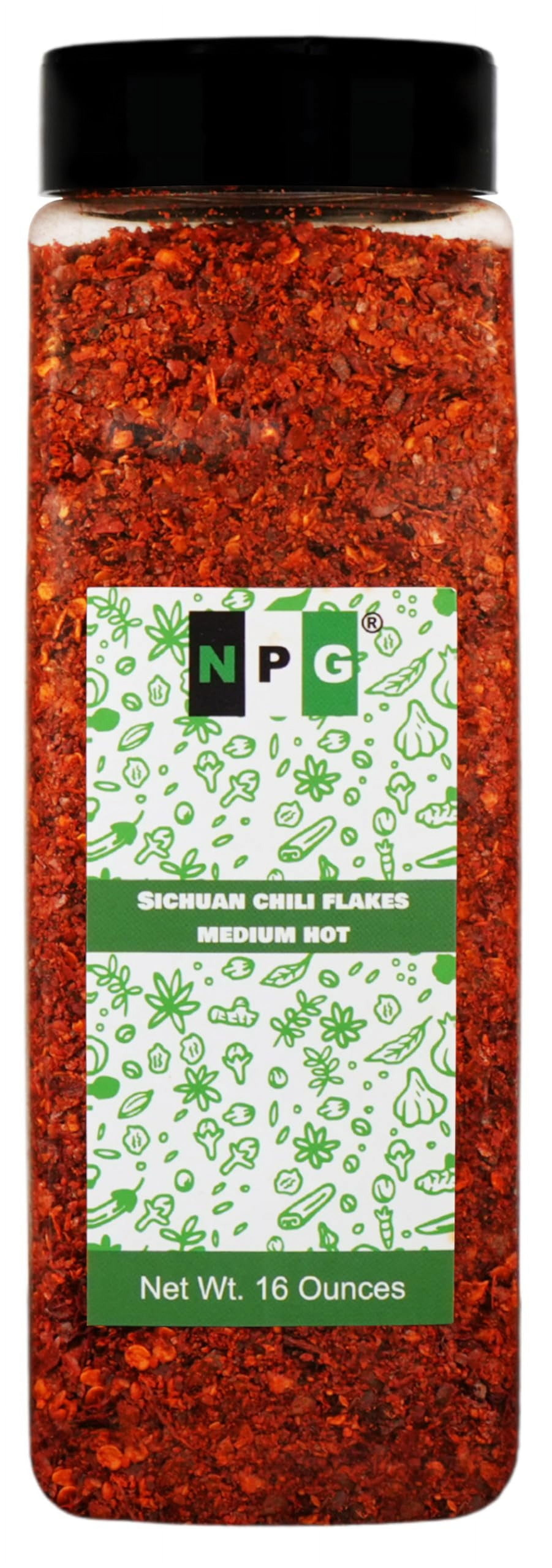 NPG Authentic Sichuan Chili MFF30 Flakes 1LB 16 Medium Hot, Szechuan Crushed Red Pepper Flakes ...