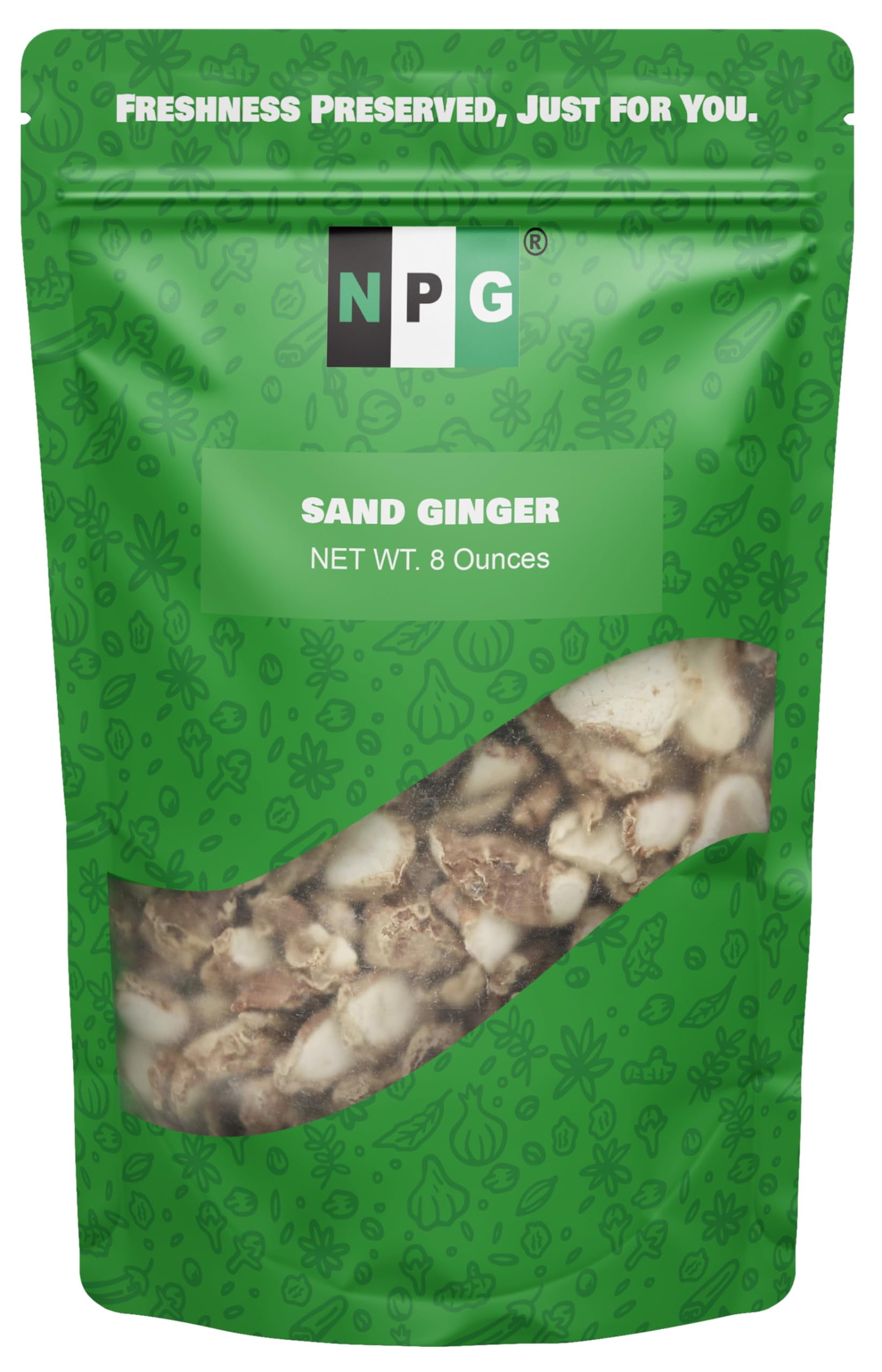 NPG Dried Galangal Root HMF23 Sand Ginger Sliced 8 Ounce, Natural NON ...