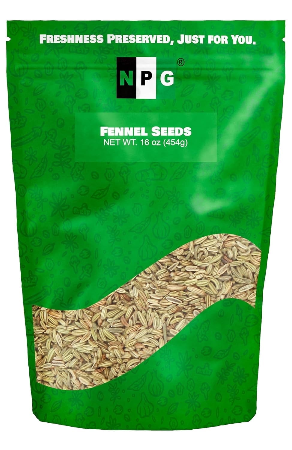 NPG Fennel Seeds 16 Oz, Whole Finocchio Seed, Mild Sweet Flavor ...