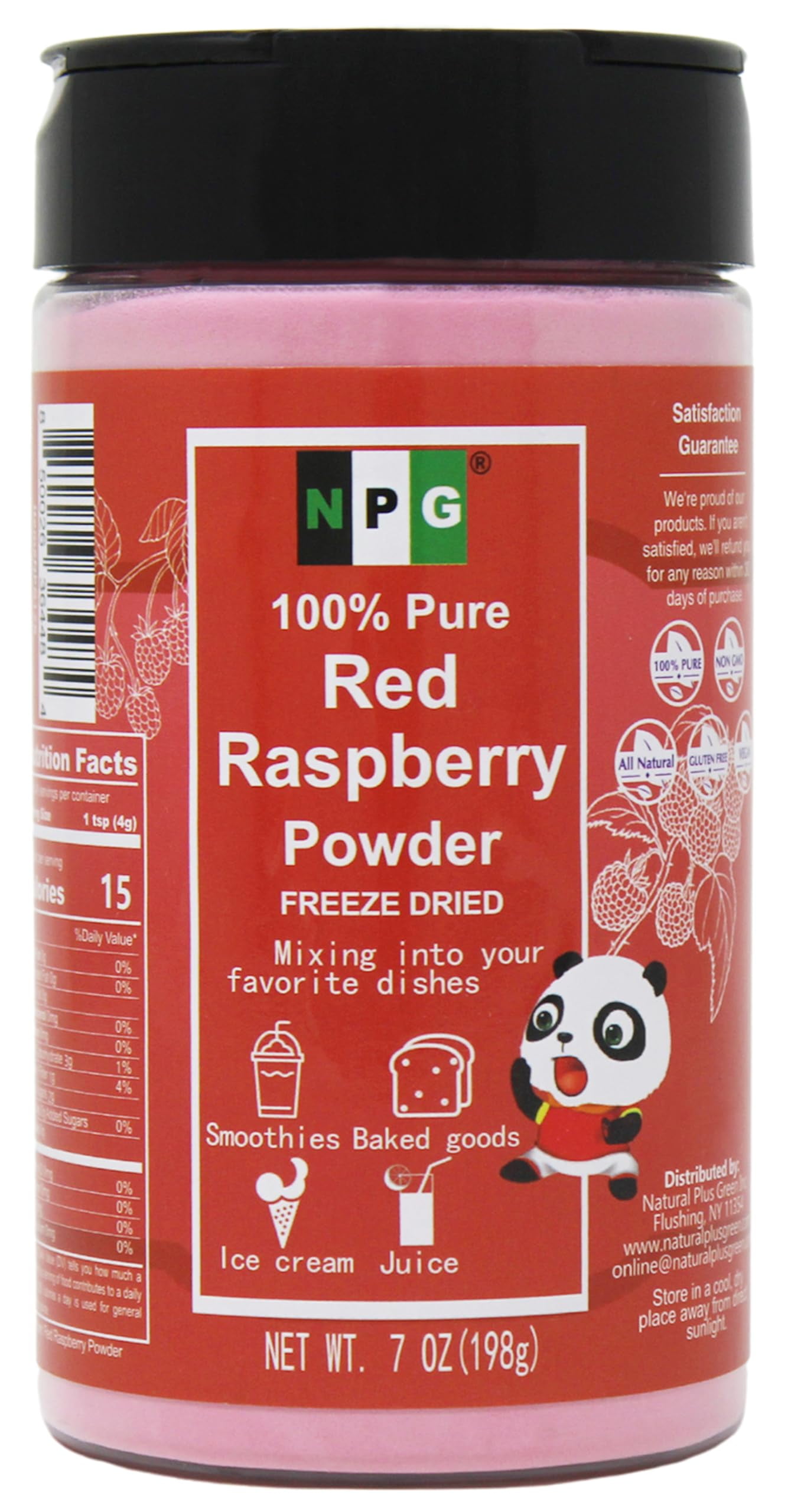 NPG Freeze Dried Red IEF31 Raspberry Juice Powder 7 Oz, Seedless Fine ...