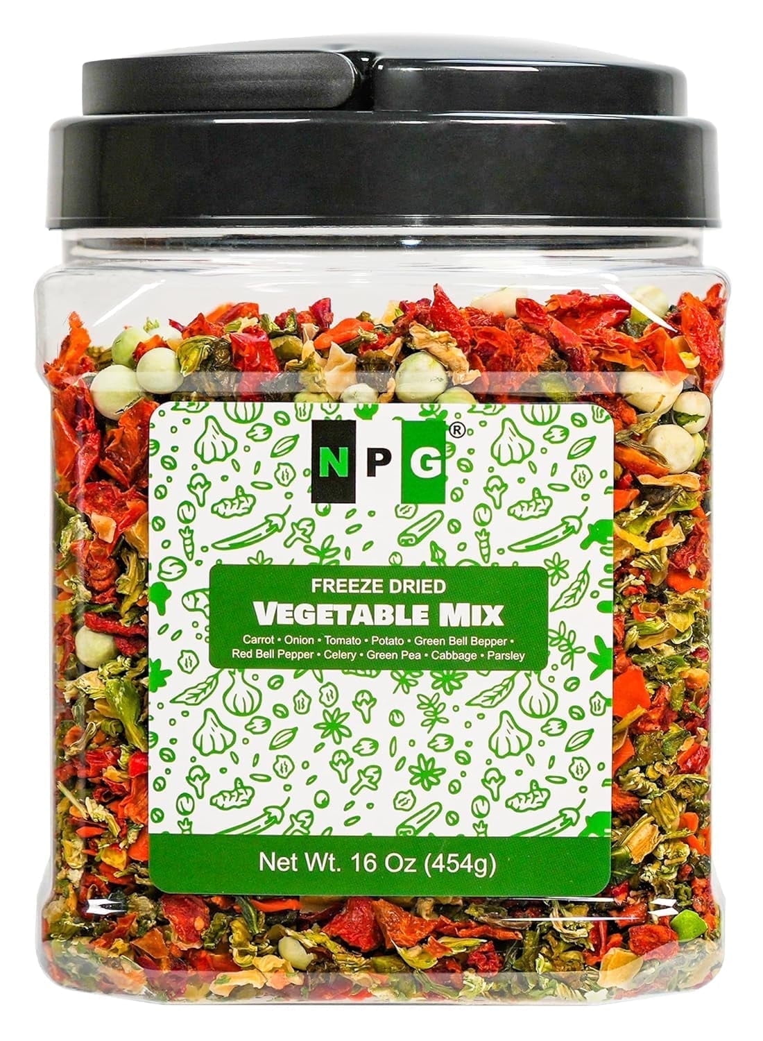 NPG Freeze-Dried Vegetable Mix 16 oz, Dehydrated Veggies for Soup ...