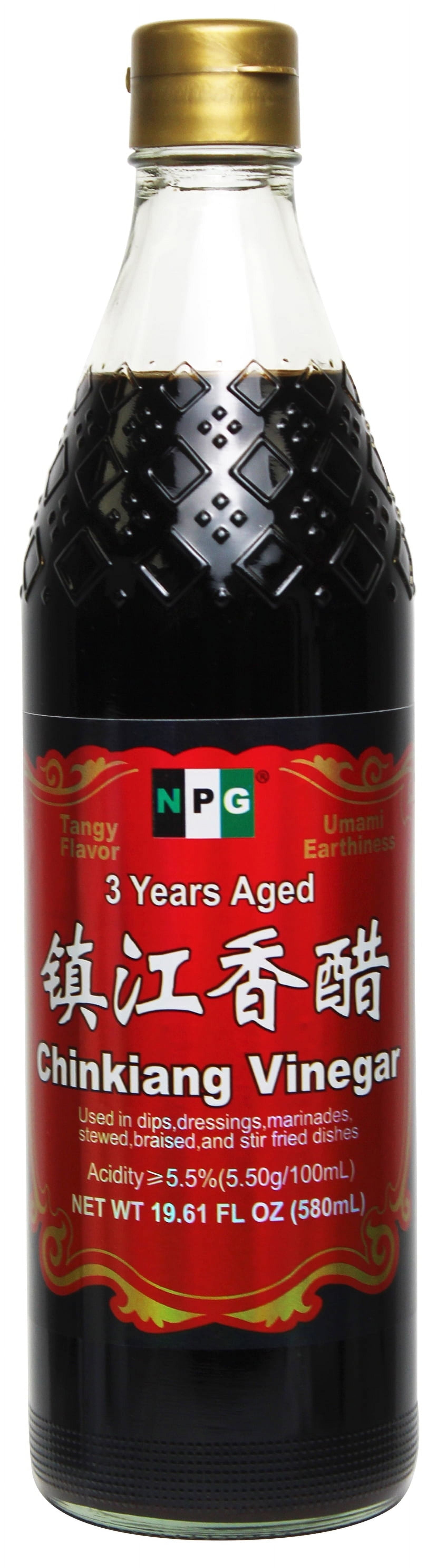 NPG Black Rice Vinegar 19.61 Fl Oz 580ml 3 Years Aged Chinese Black ...