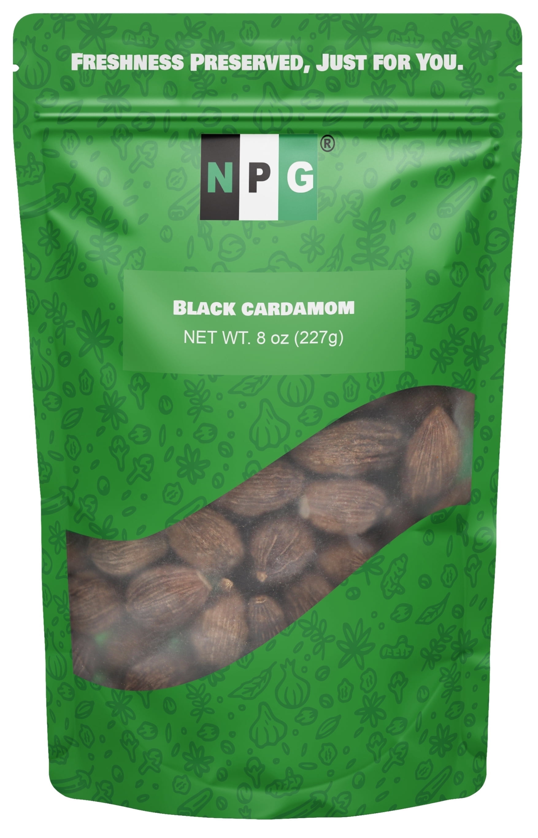 NPG Premium Black Cardamom Pods Whole Tsao Ko/Cao Guo 8 Ounces, Plump ...