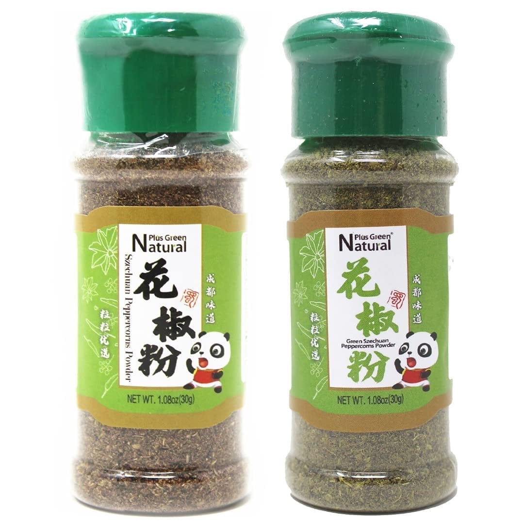 NPG Premium Sichuan Red + Green Peppercorn Powder 1.08oz Each, Mouth ...