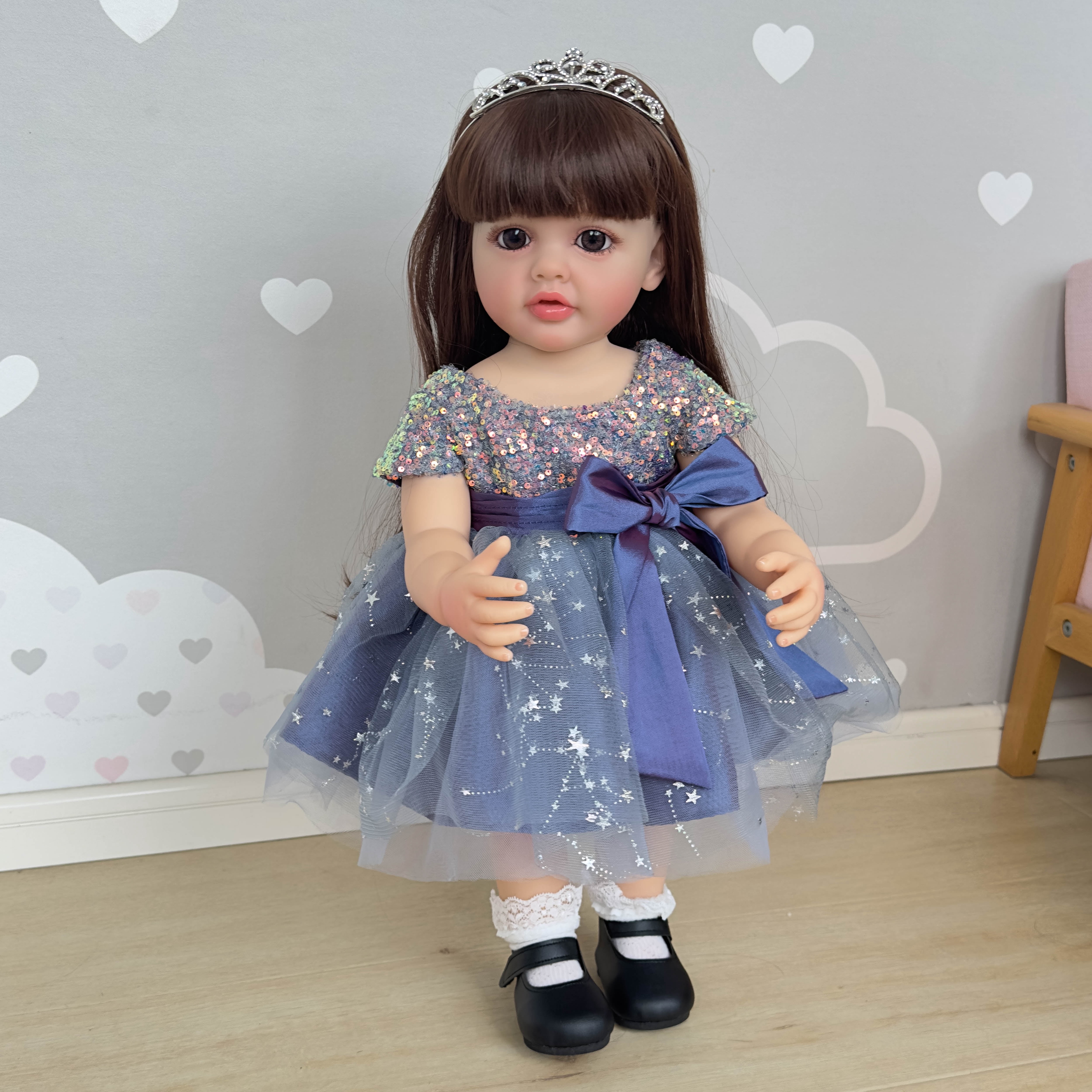 NPK 22 inch Lifelike Full body Silicone Vinyl Reborn Toddler Girl ...