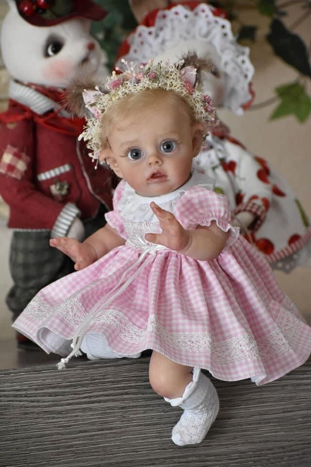 NPK 30CM Already Painted finished doll reborn Flo fairy Elf bebe doll ...