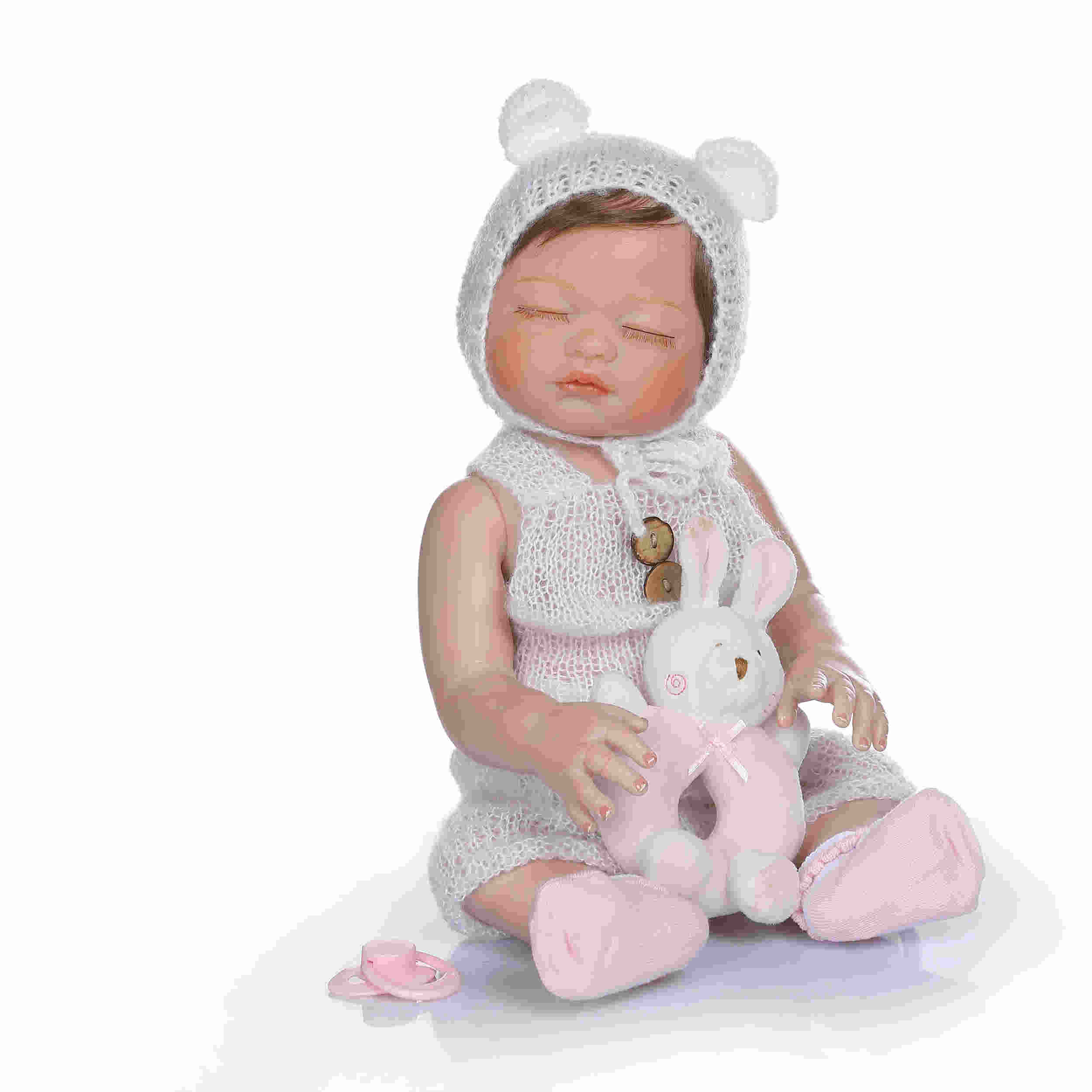 NPK 48CM bebe doll reborn triplets sweet newborn baby doll hand ...