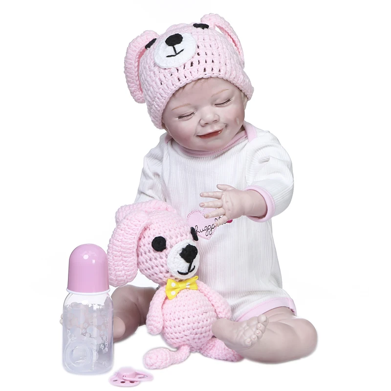 NPK 55CM full body soft silicone or soft cloth body baby reborn April ...