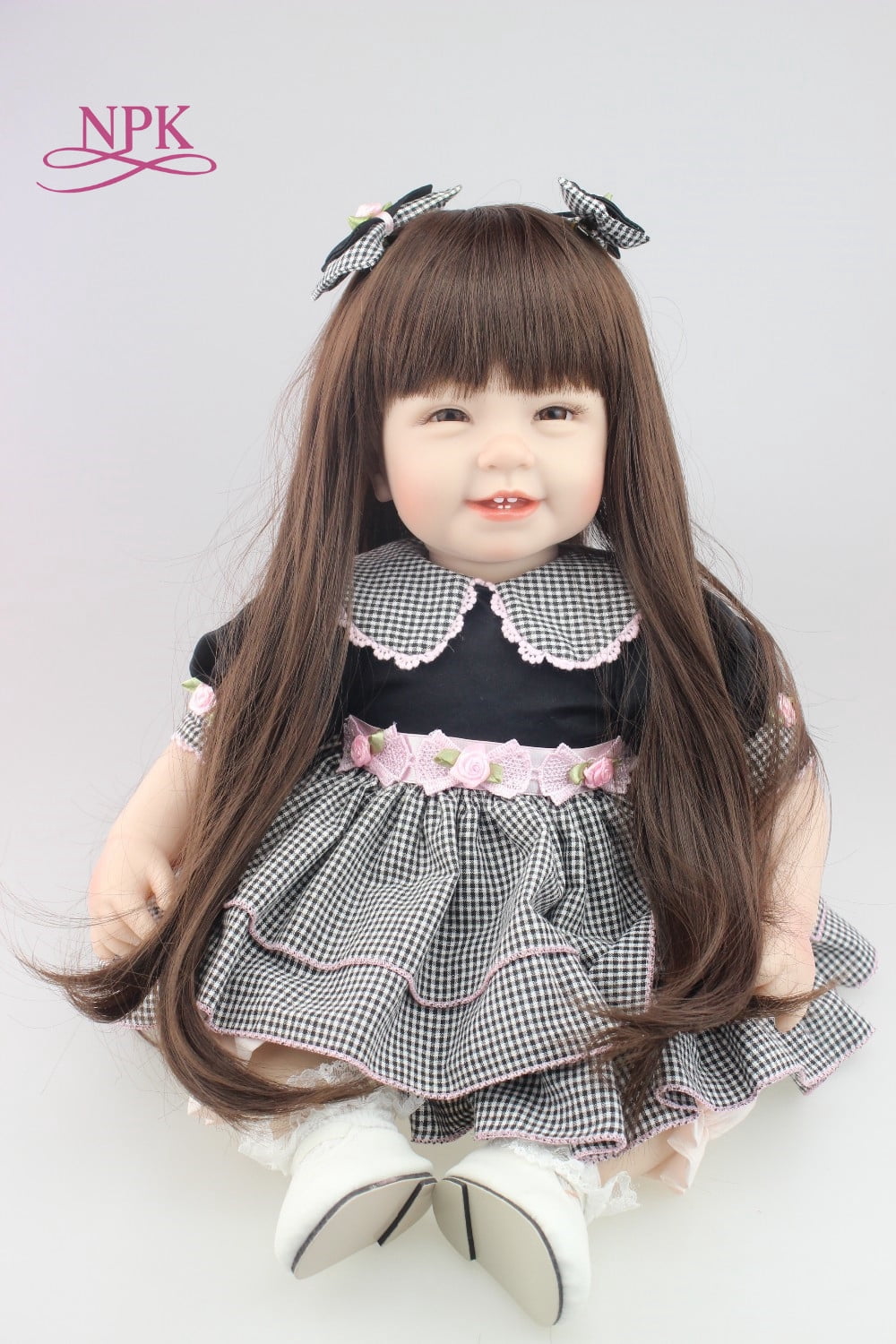 NPK 55cm Baby smile Dolls Silicone Reborn Doll Girl Toys Early ...