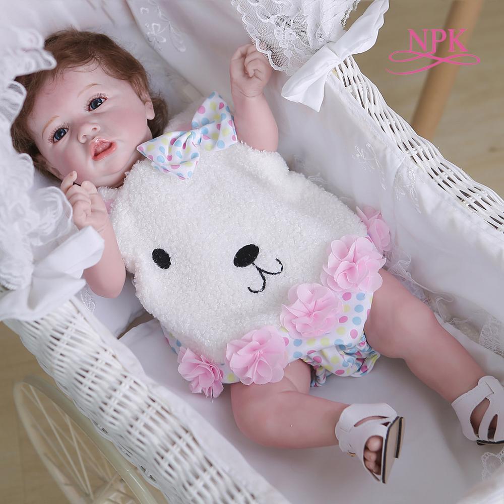 NPK 56CM soft full body silicone100% hand-made detailed painting ...